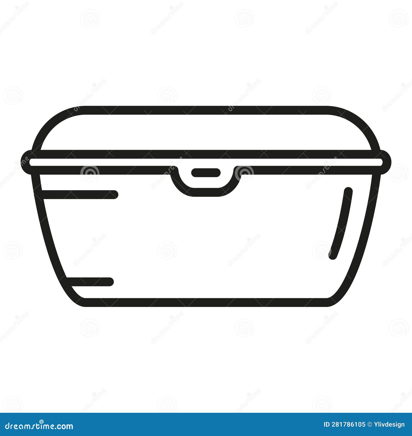 Food Container Icon Outline Vector. Fruit Box Stock Vector ...
