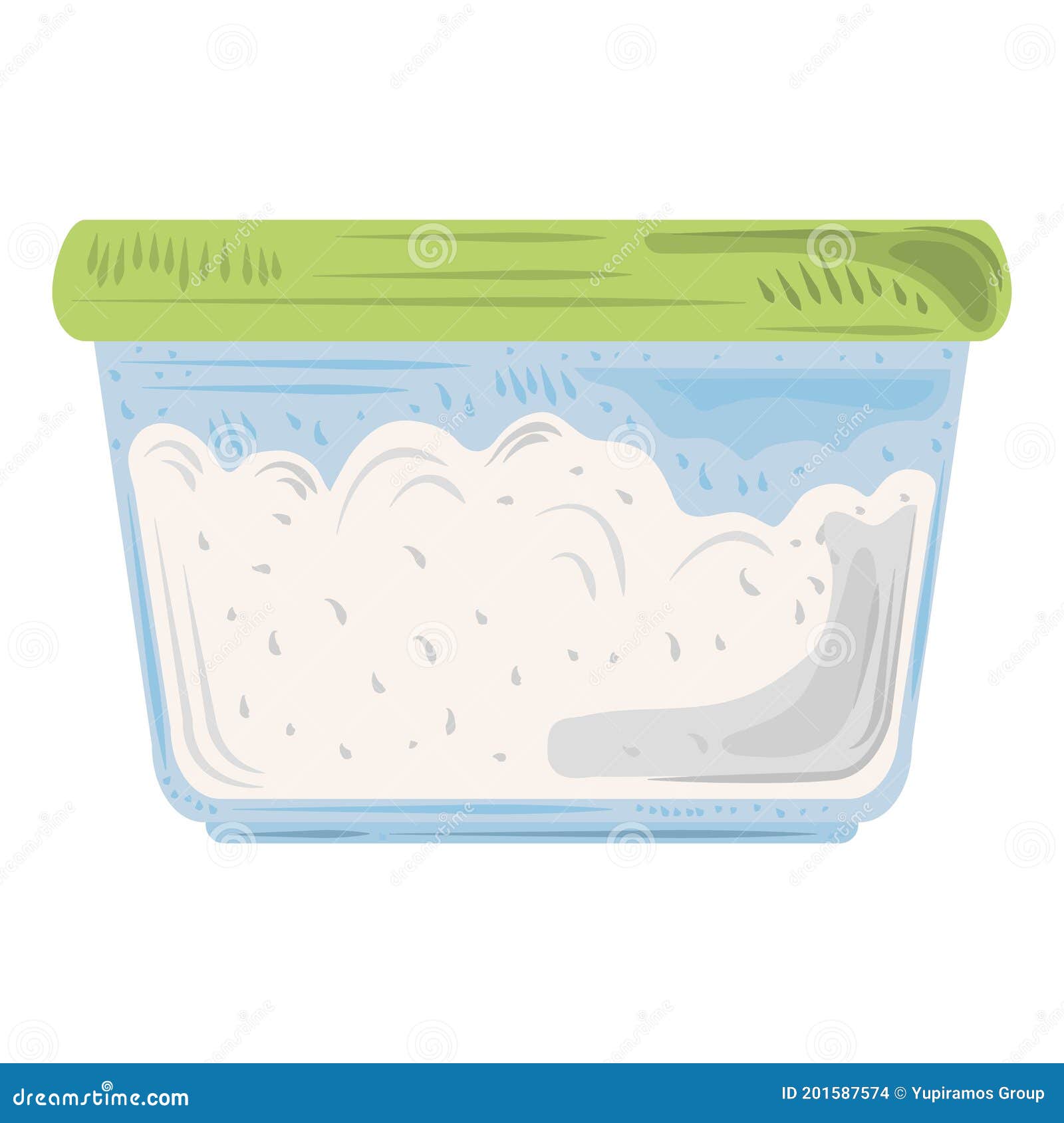 Food, Container with Sugar Isolated White Background Stock Vector ...
