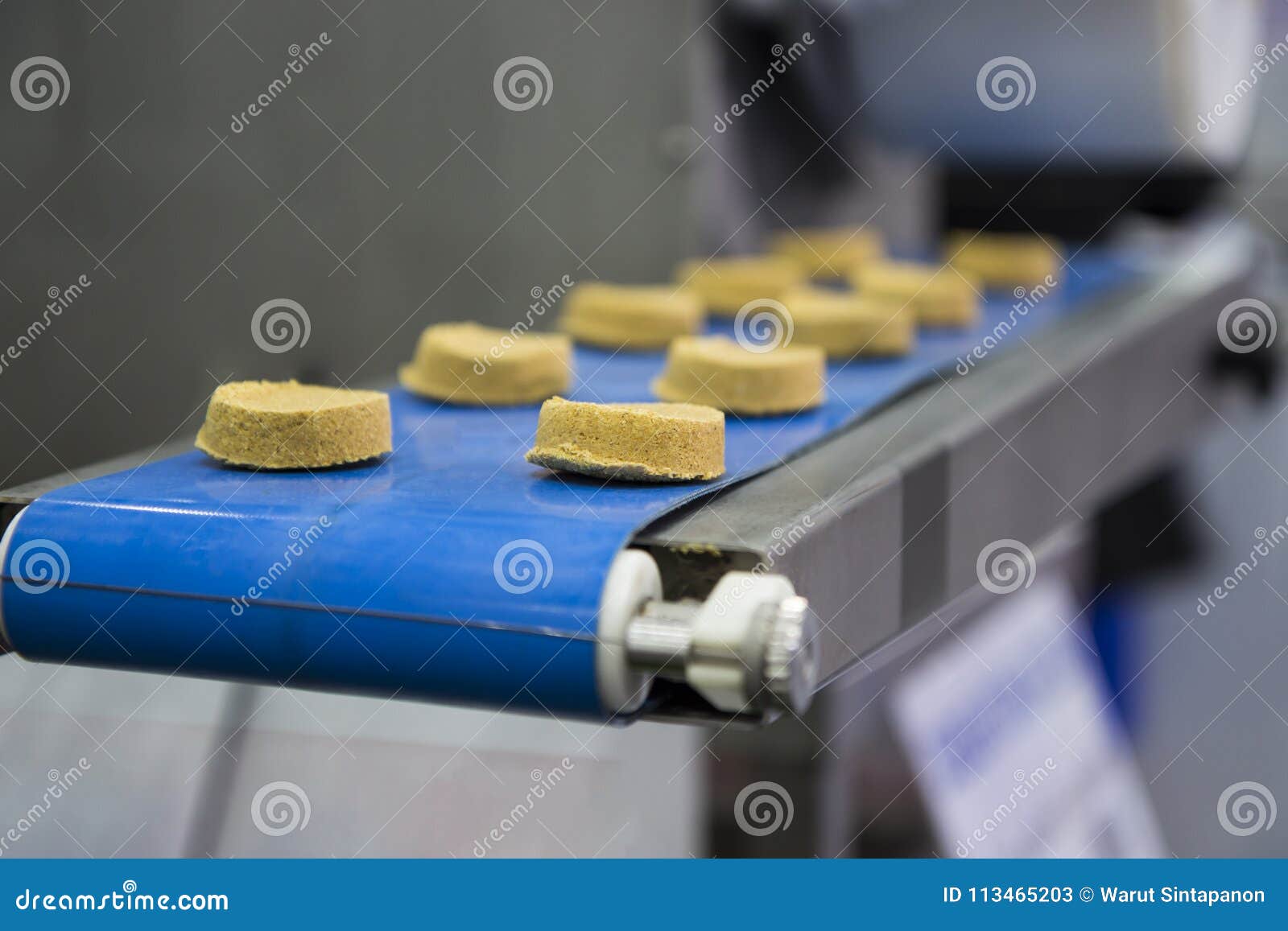 Food in conveyor stock image. Image of bakery, fresh - 113465203