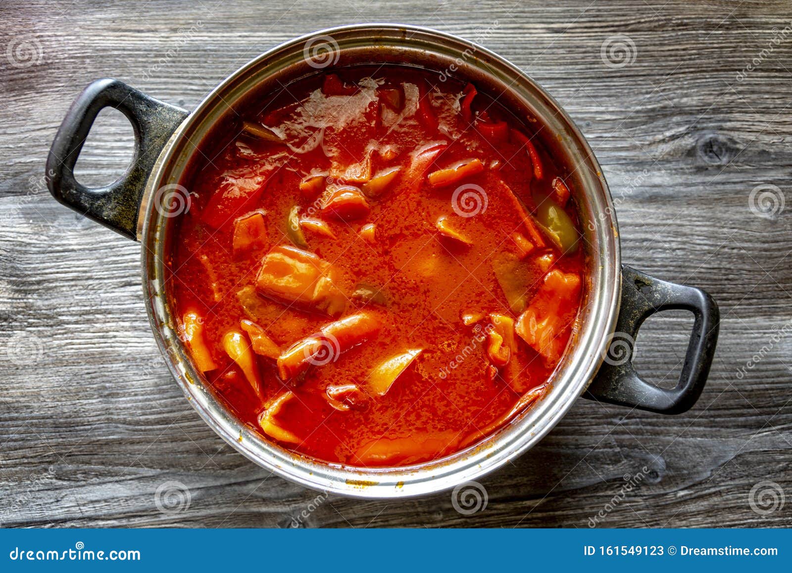 Food. Cooking Red Pepper Lecho. Stock Image - Image of cooking ...