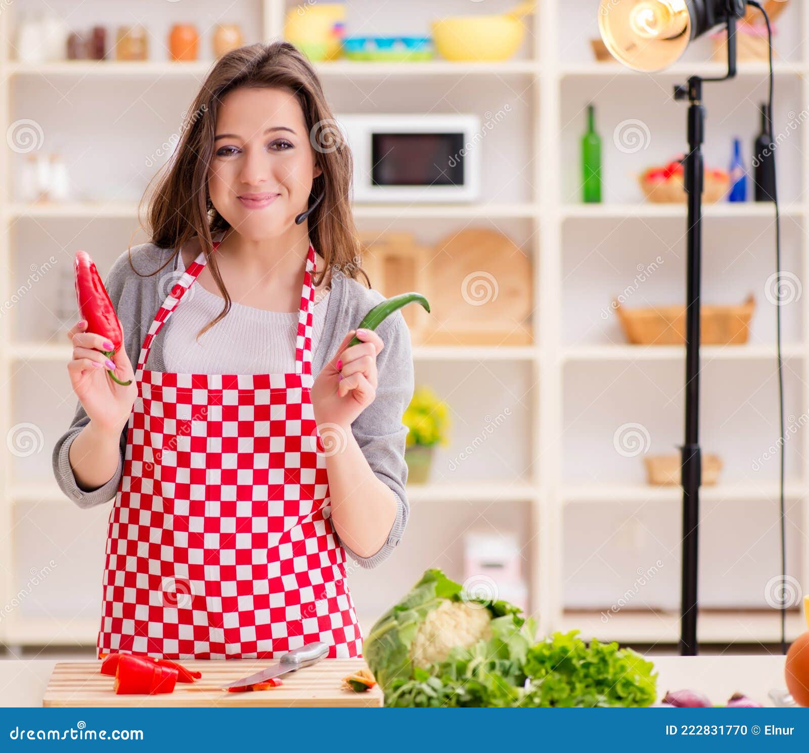 Food Cooking Tv Show in the Studio Stock Photo - Image of cuisine ...