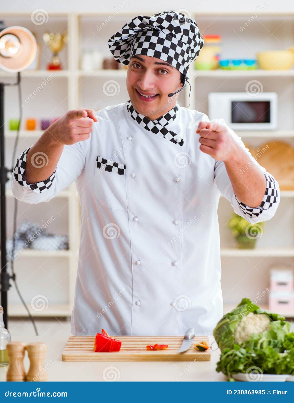 Food Cooking Tv Show in the Studio Stock Image - Image of breakfast ...