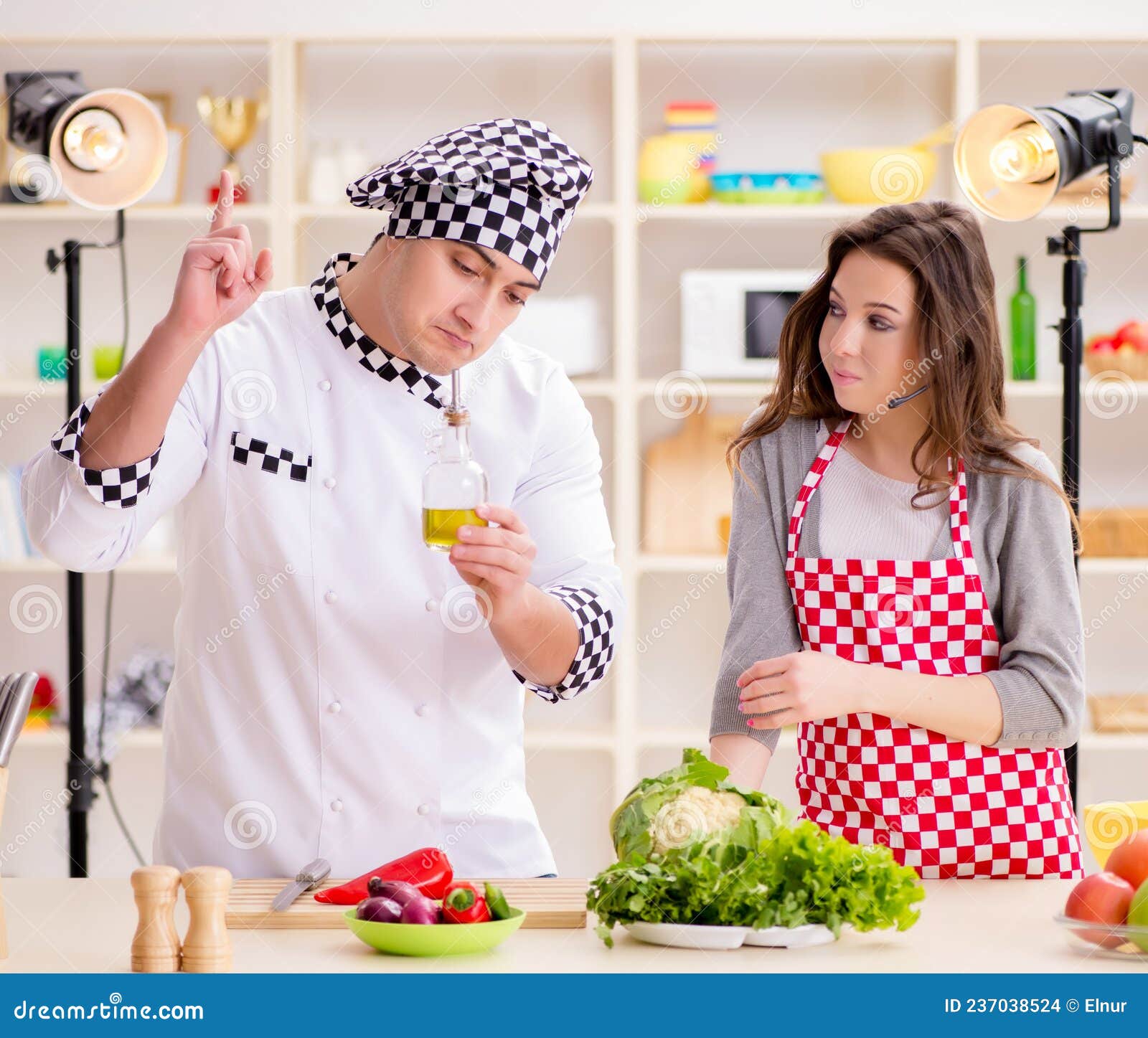 Food Cooking Tv Show in the Studio Stock Photo - Image of cooking ...