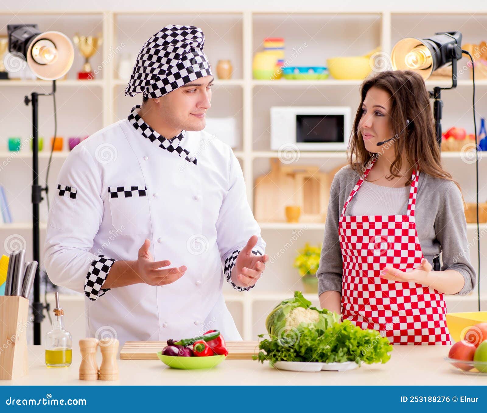 Food Cooking Tv Show in the Studio Stock Photo - Image of explaining ...