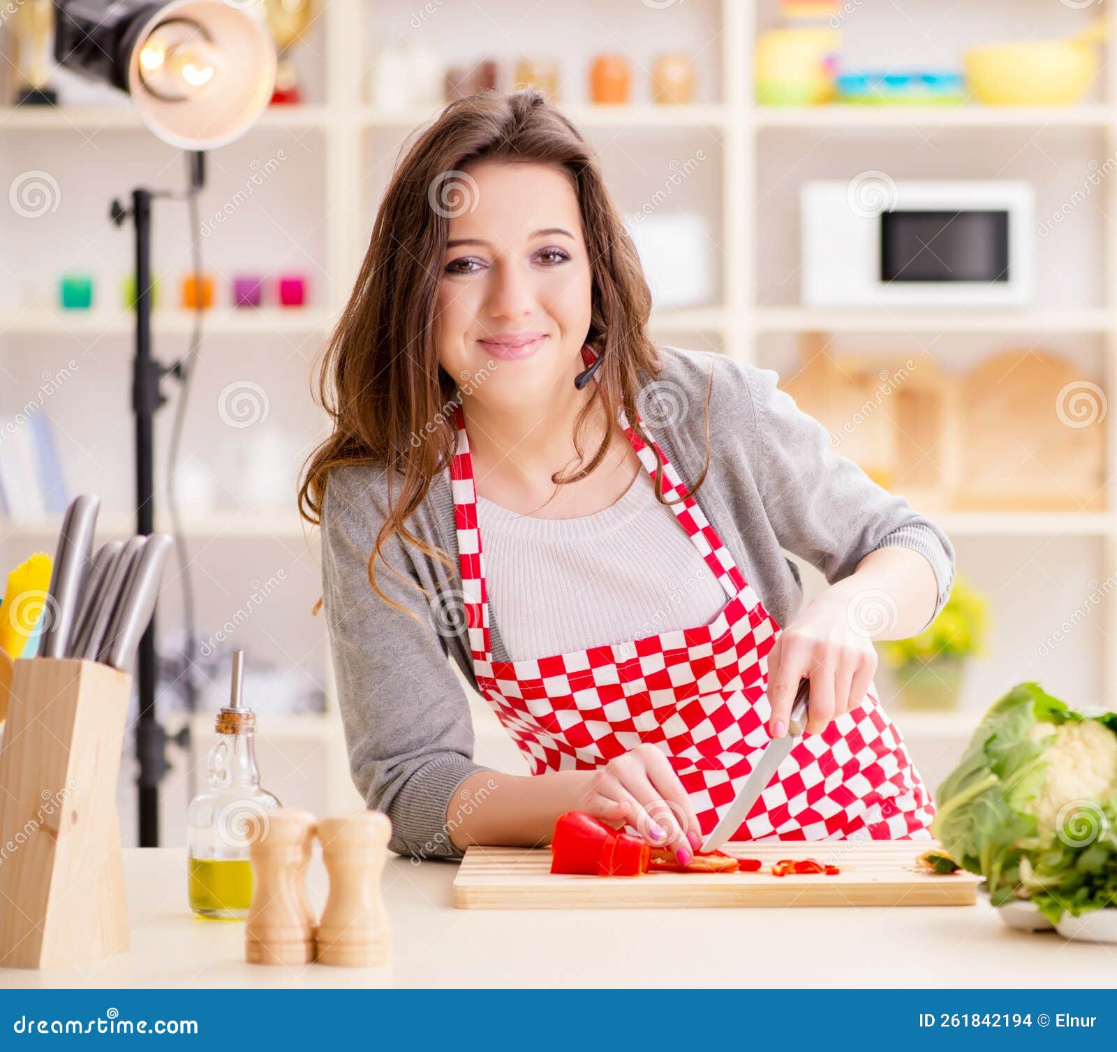 Food Cooking Tv Show in the Studio Stock Photo - Image of culinary ...