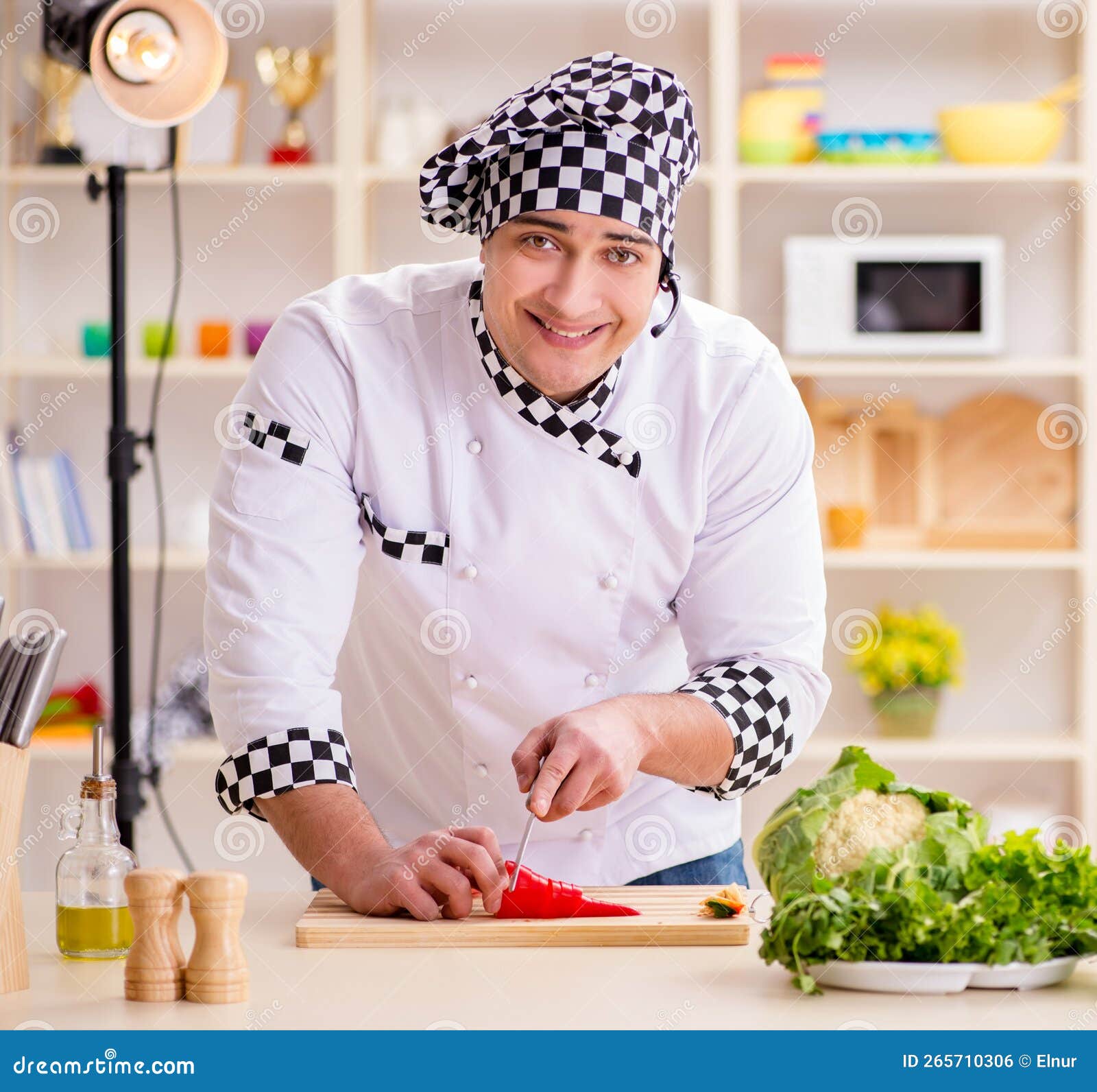Food Cooking Tv Show in the Studio Stock Photo - Image of fruits ...