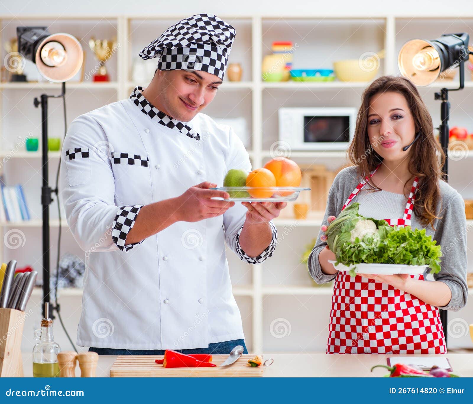 Food Cooking Tv Show in the Studio Stock Photo - Image of dinner ...