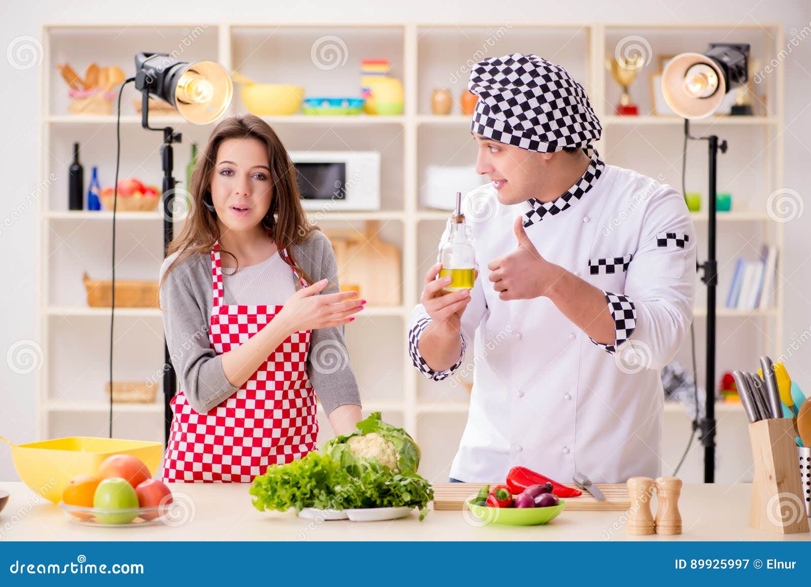 The Food Cooking Tv Show in the Studio Stock Image - Image of eating ...