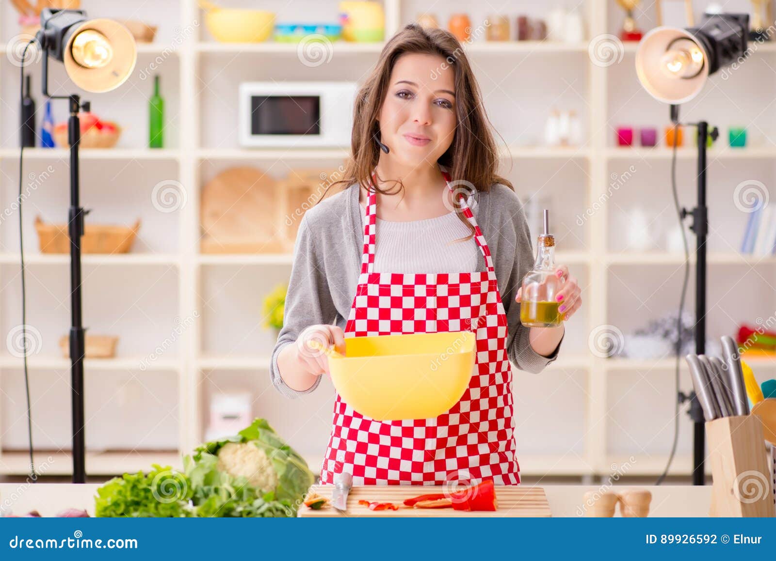 The Food Cooking Tv Show in the Studio Stock Photo - Image of lunch ...