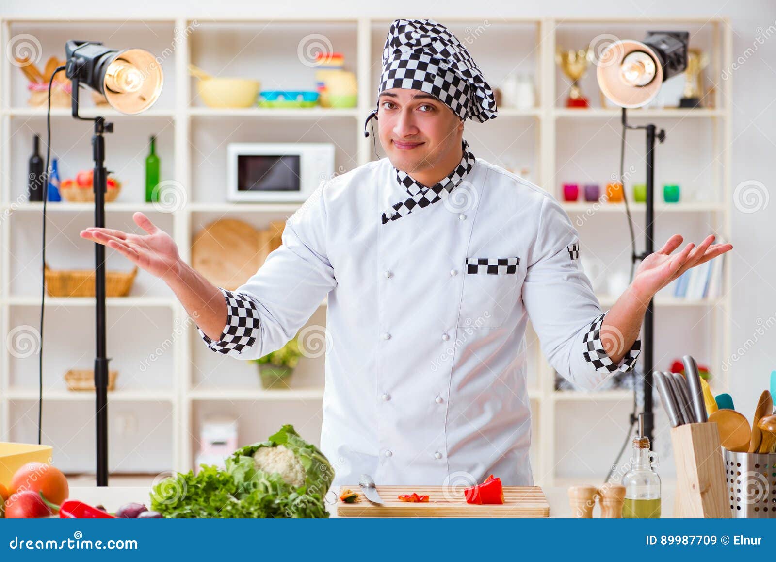 The Food Cooking Tv Show in the Studio Stock Image - Image of gourmet ...