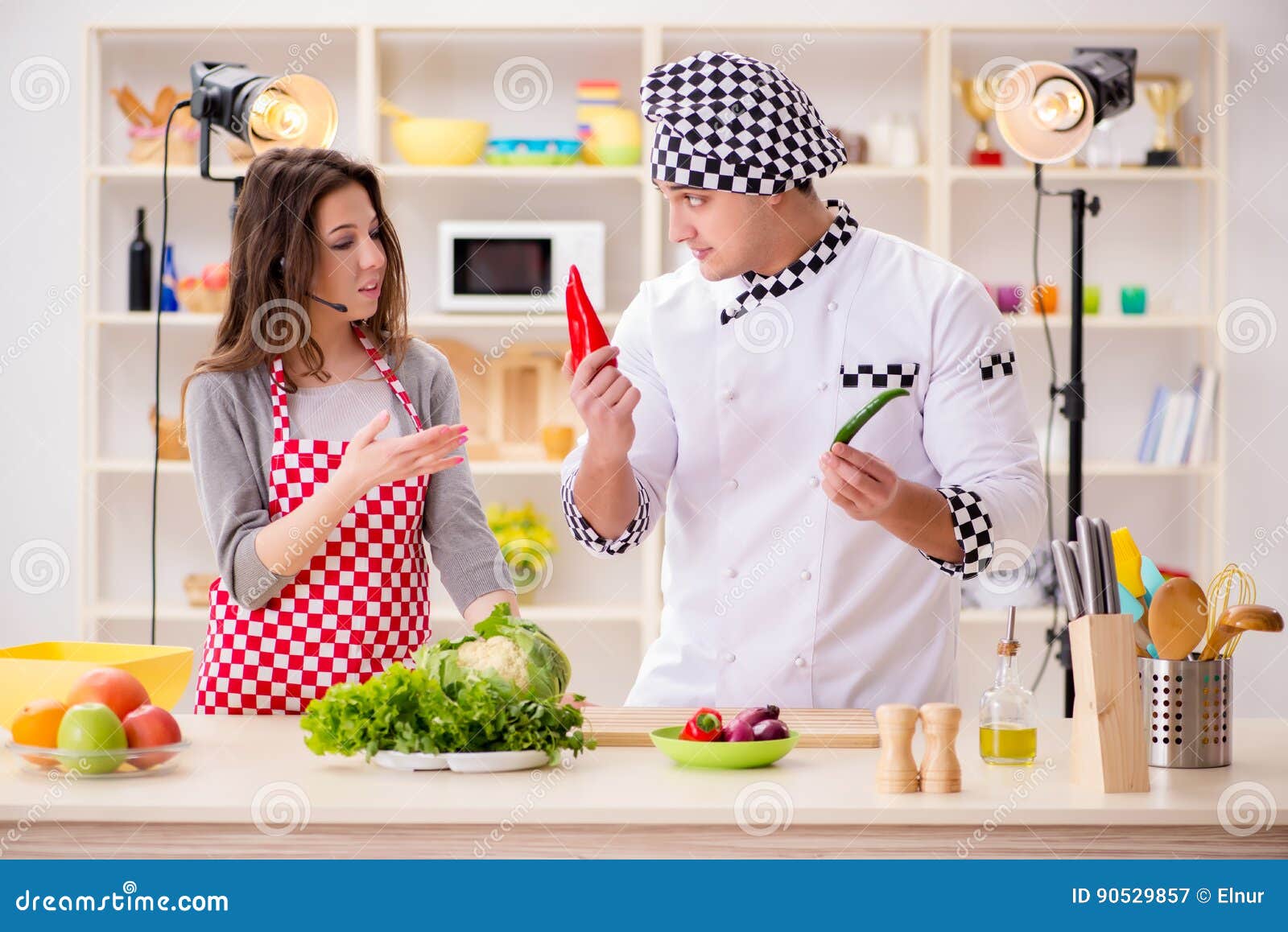 The Food Cooking Tv Show in the Studio Stock Image - Image of home ...