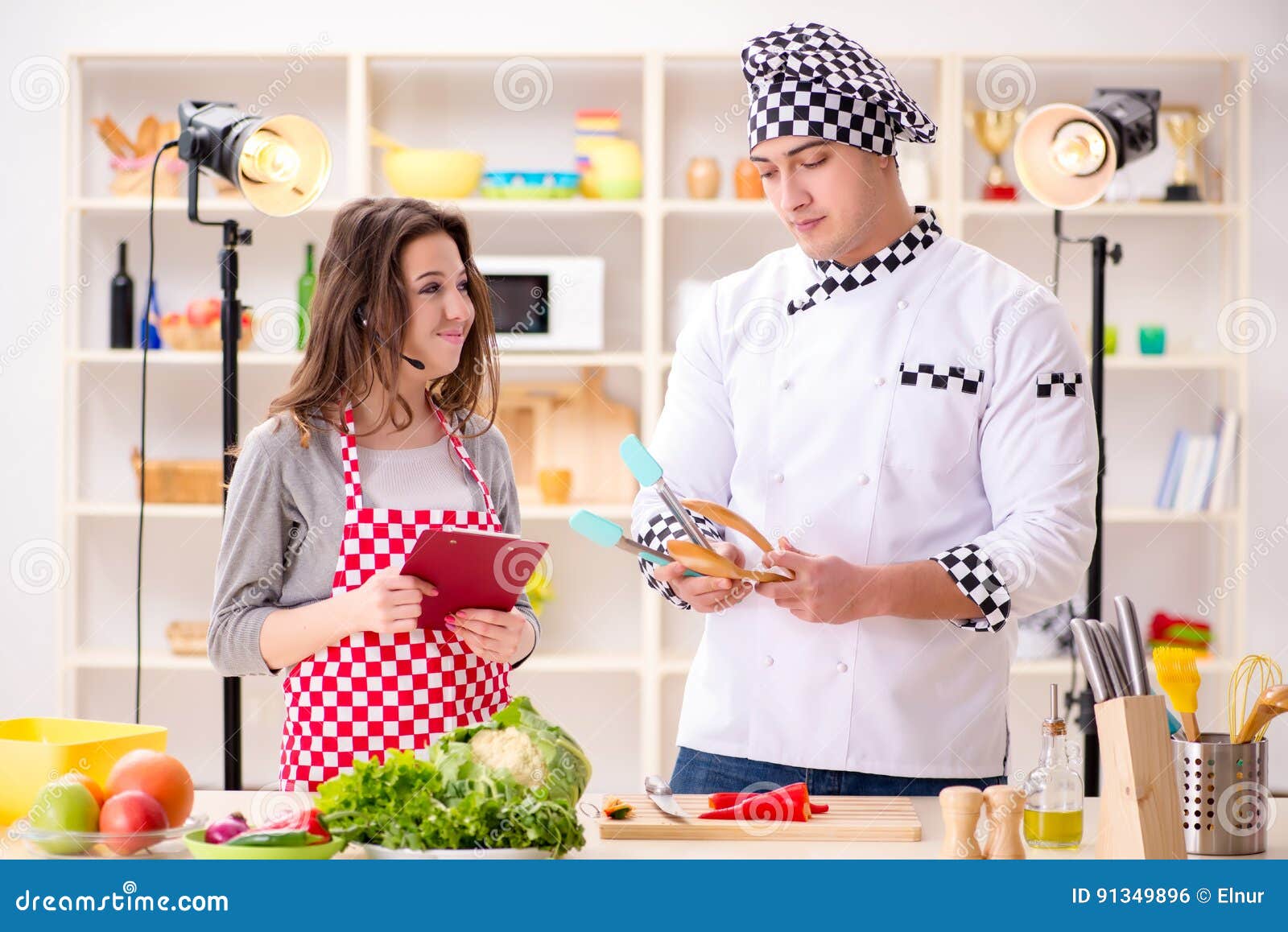 The Food Cooking Tv Show in the Studio Stock Photo - Image of lunch ...