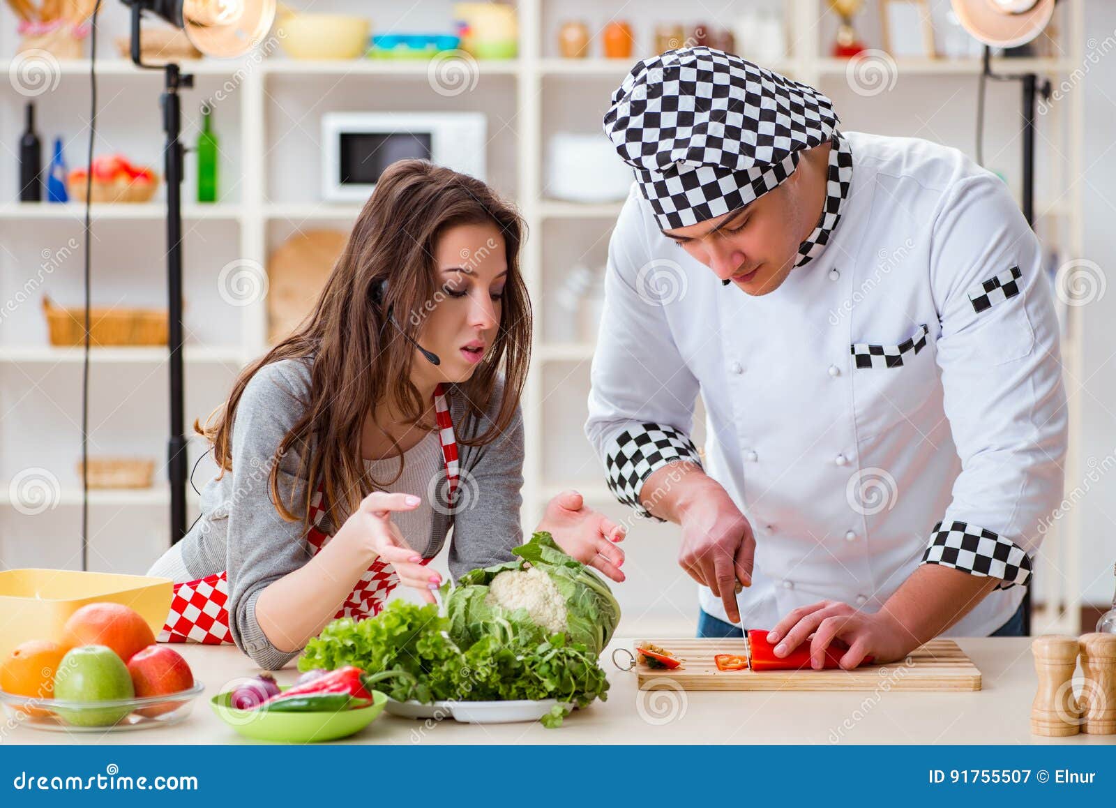 The Food Cooking Tv Show in the Studio Stock Image - Image of internet ...