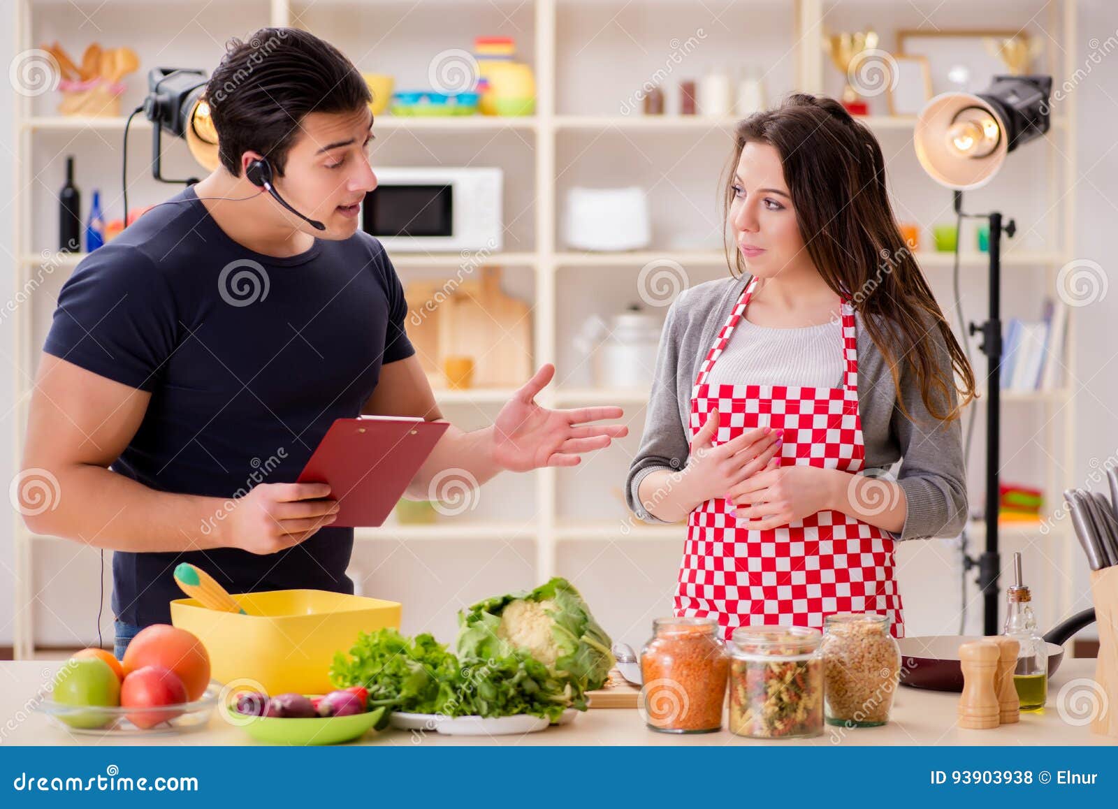 The Food Cooking Tv Show in the Studio Stock Photo - Image of blogger ...
