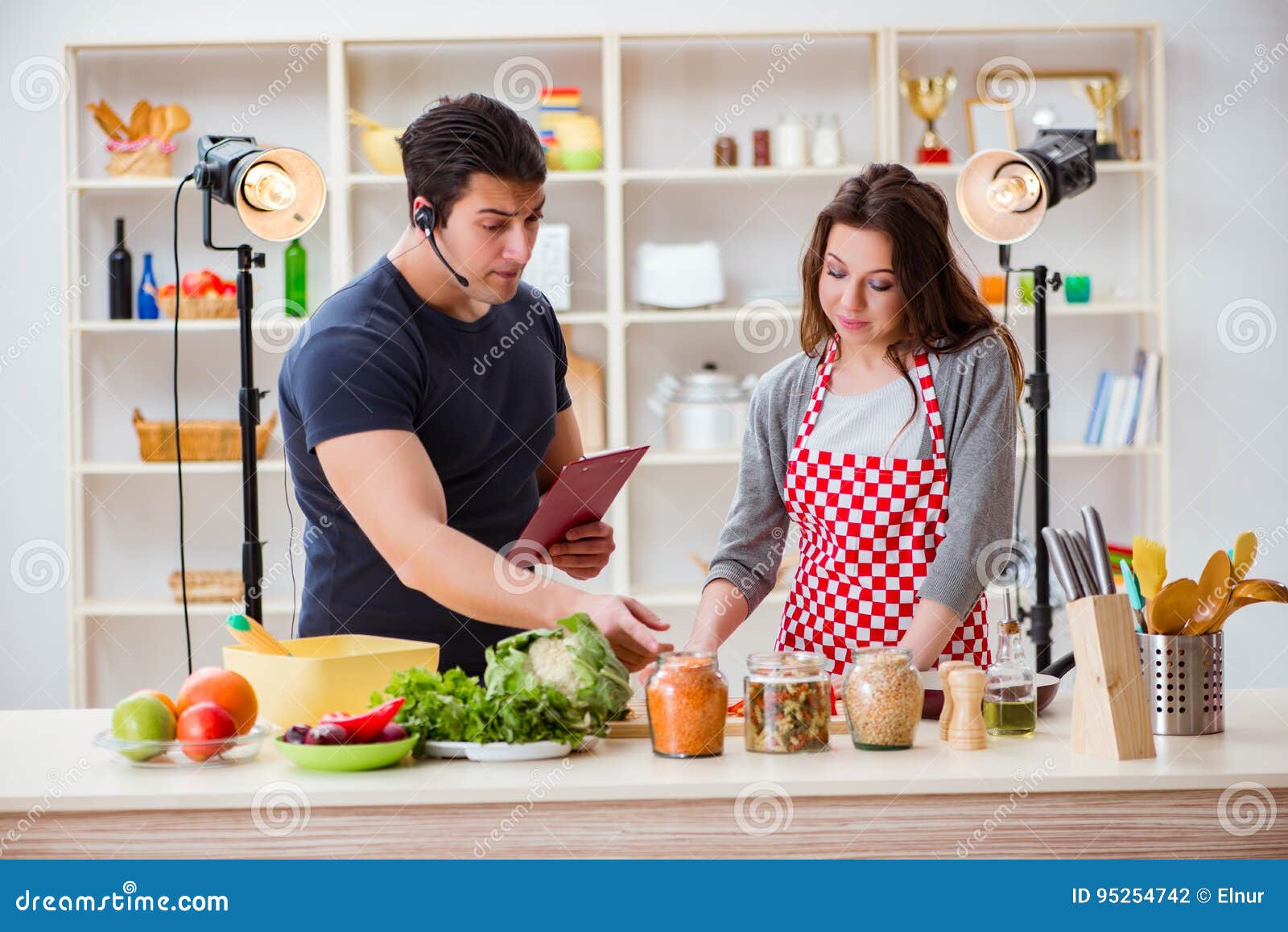 The Food Cooking Tv Show in the Studio Stock Photo - Image of food ...