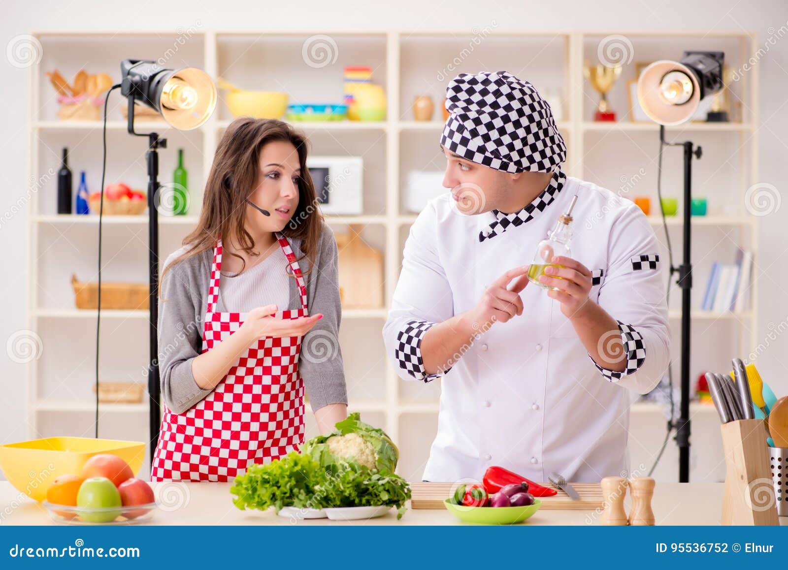 The Food Cooking Tv Show in the Studio Stock Photo - Image of chef ...