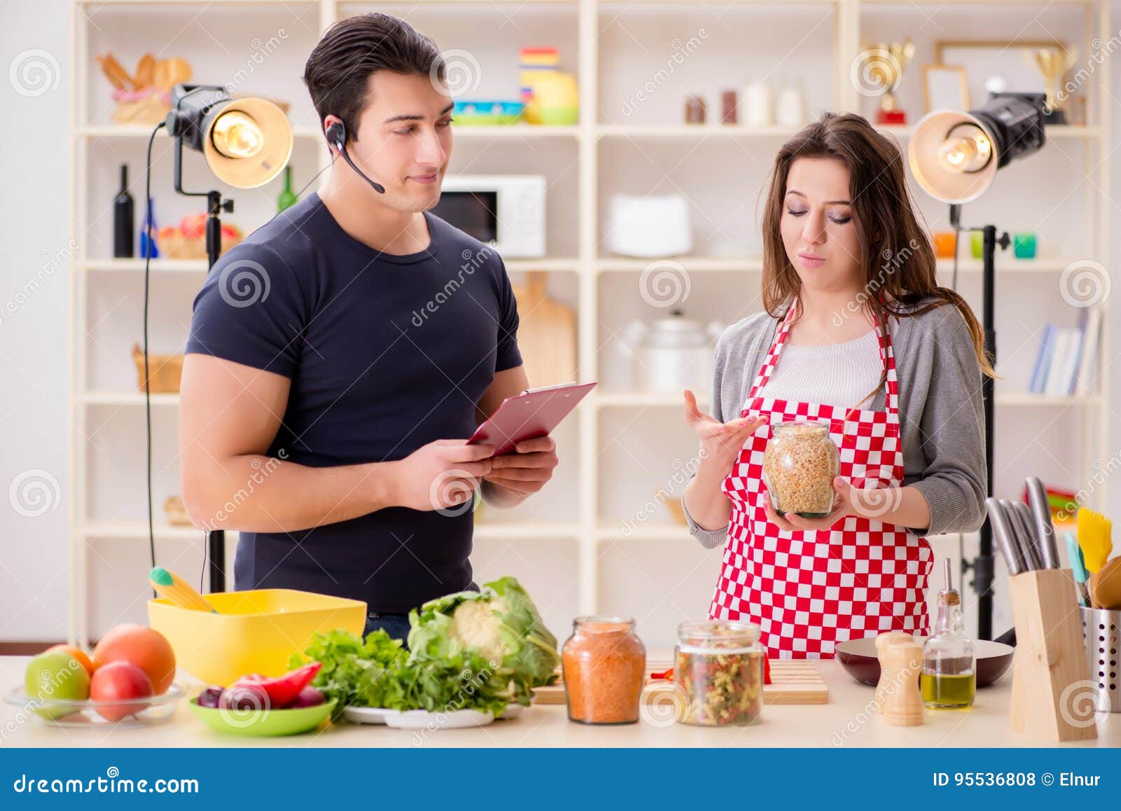 The Food Cooking Tv Show in the Studio Stock Photo - Image of cooking ...