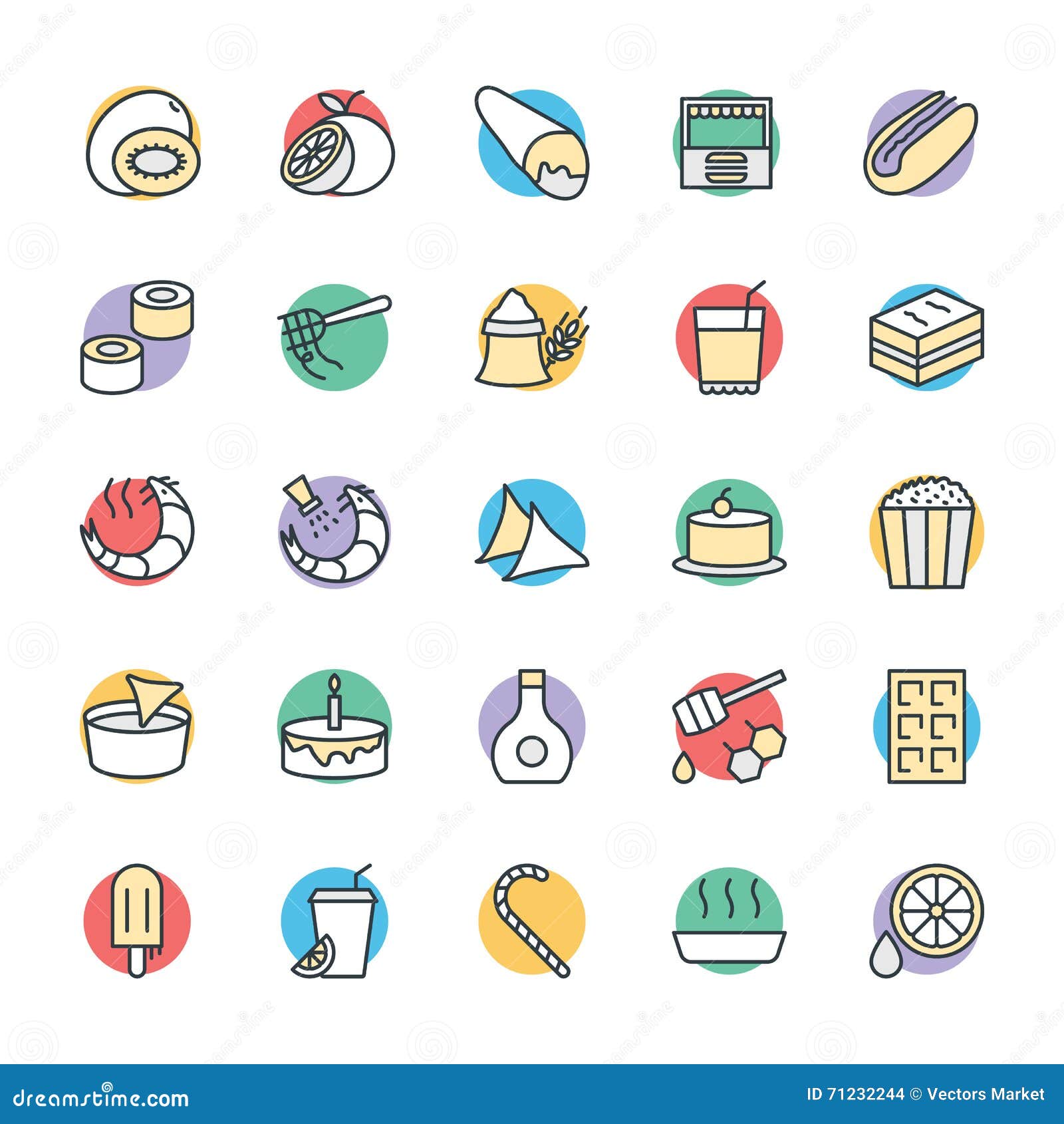 Food Cool Vector Icons 11 stock illustration. Illustration of dipper ...