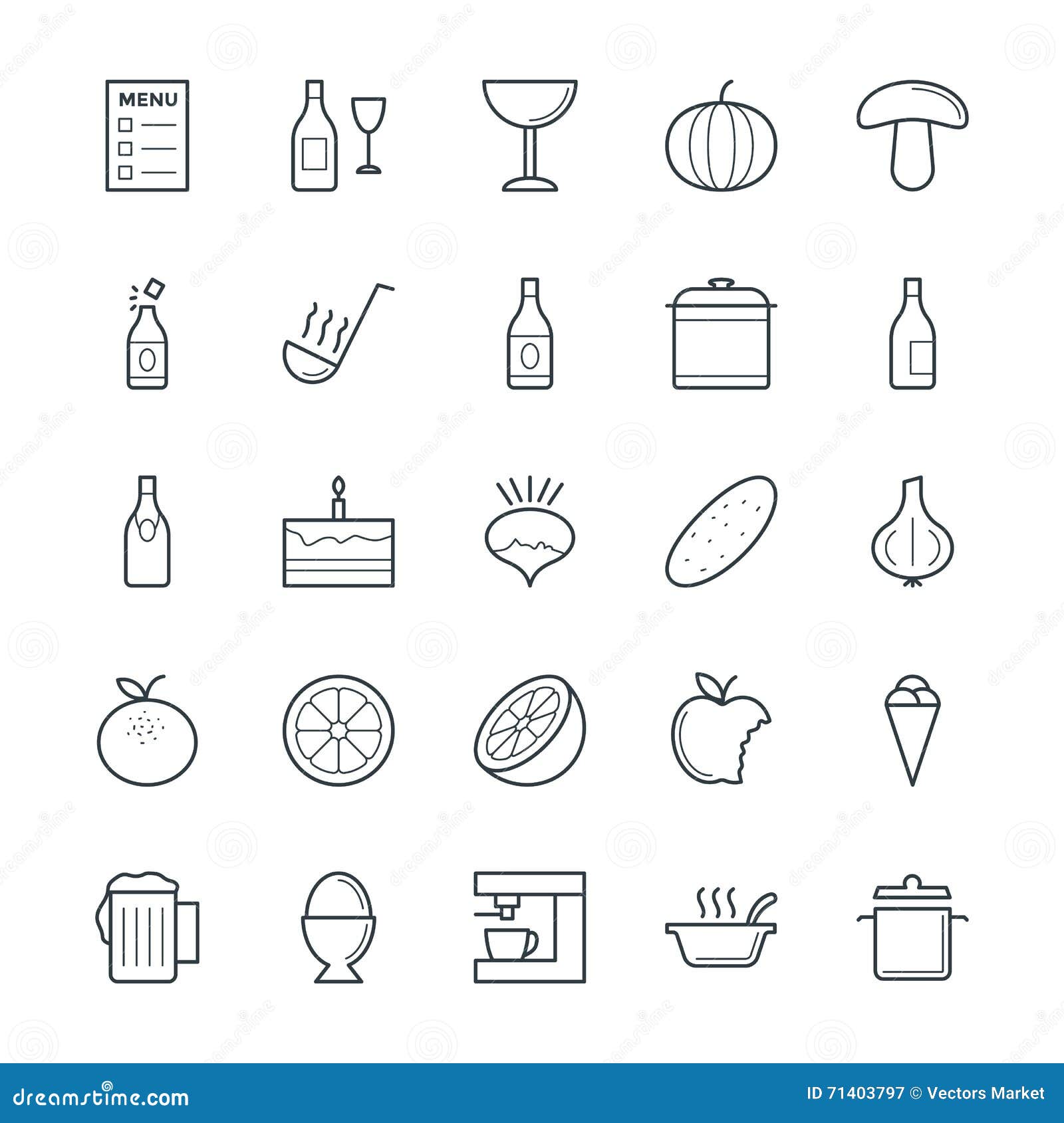 Food Cool Vector Icons 5 stock illustration. Illustration of nutrition ...