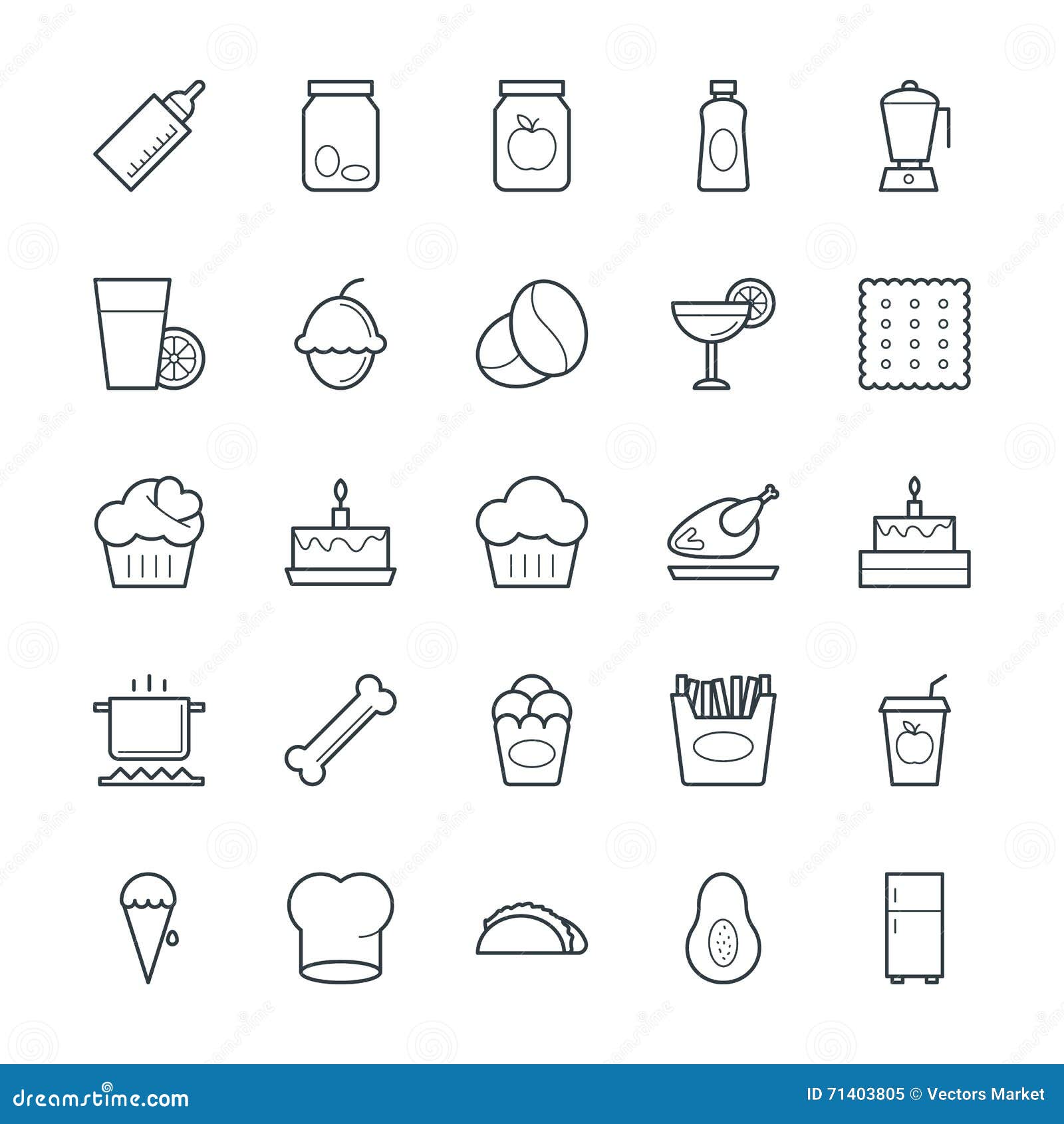 Food Cool Vector Icons 9 stock illustration. Illustration of cocktail ...