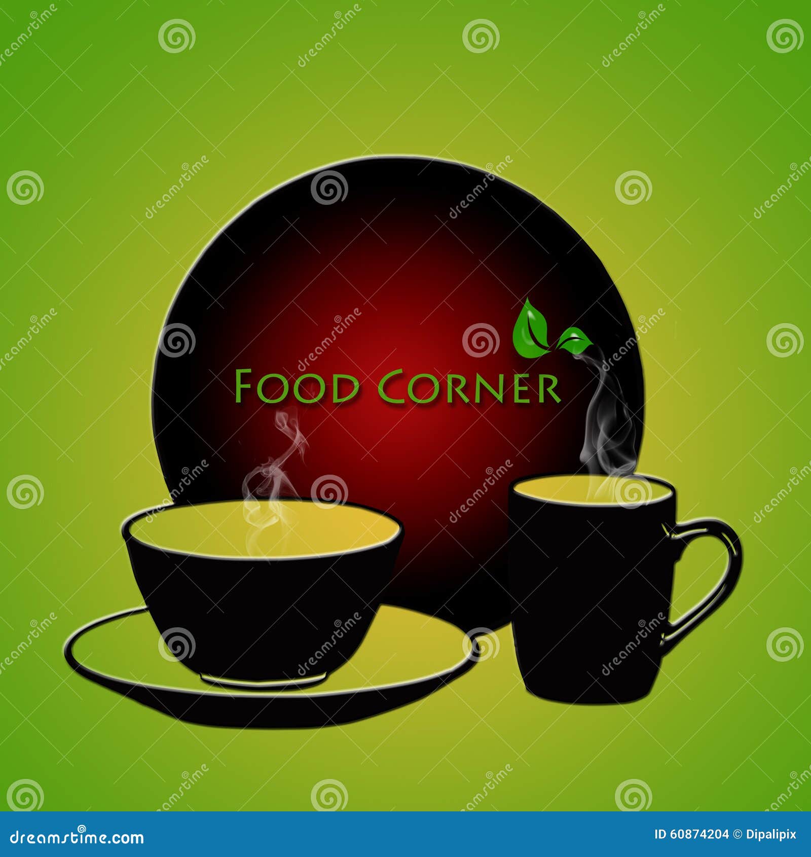 Food Corner Restaurant Spoons Logo Stock Illustration | CartoonDealer ...