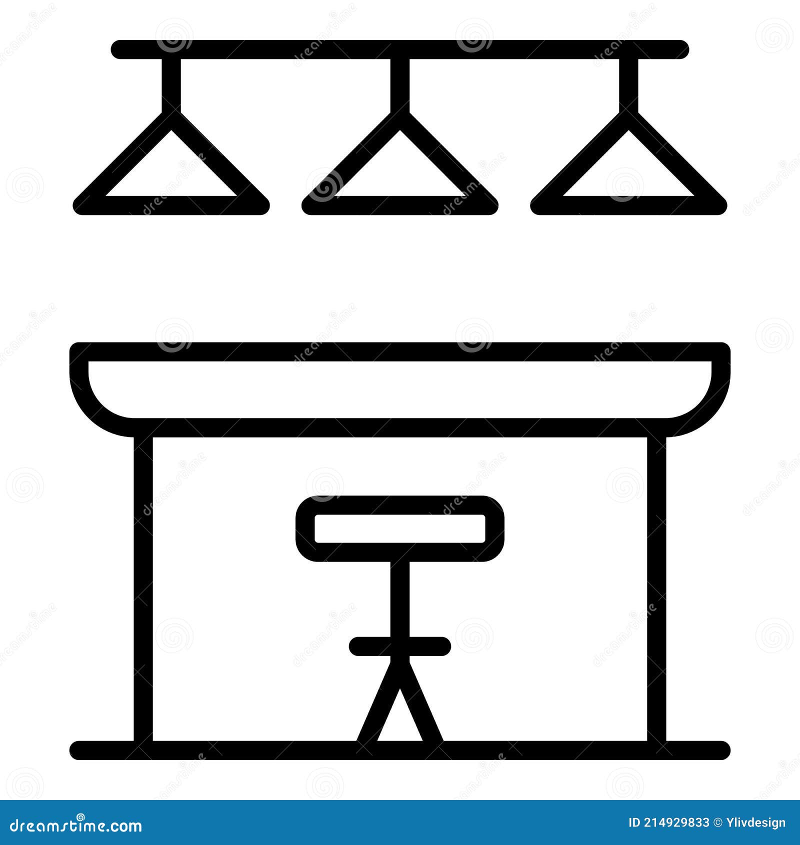 Food Counter Icon, Outline Style Stock Vector - Illustration of ...