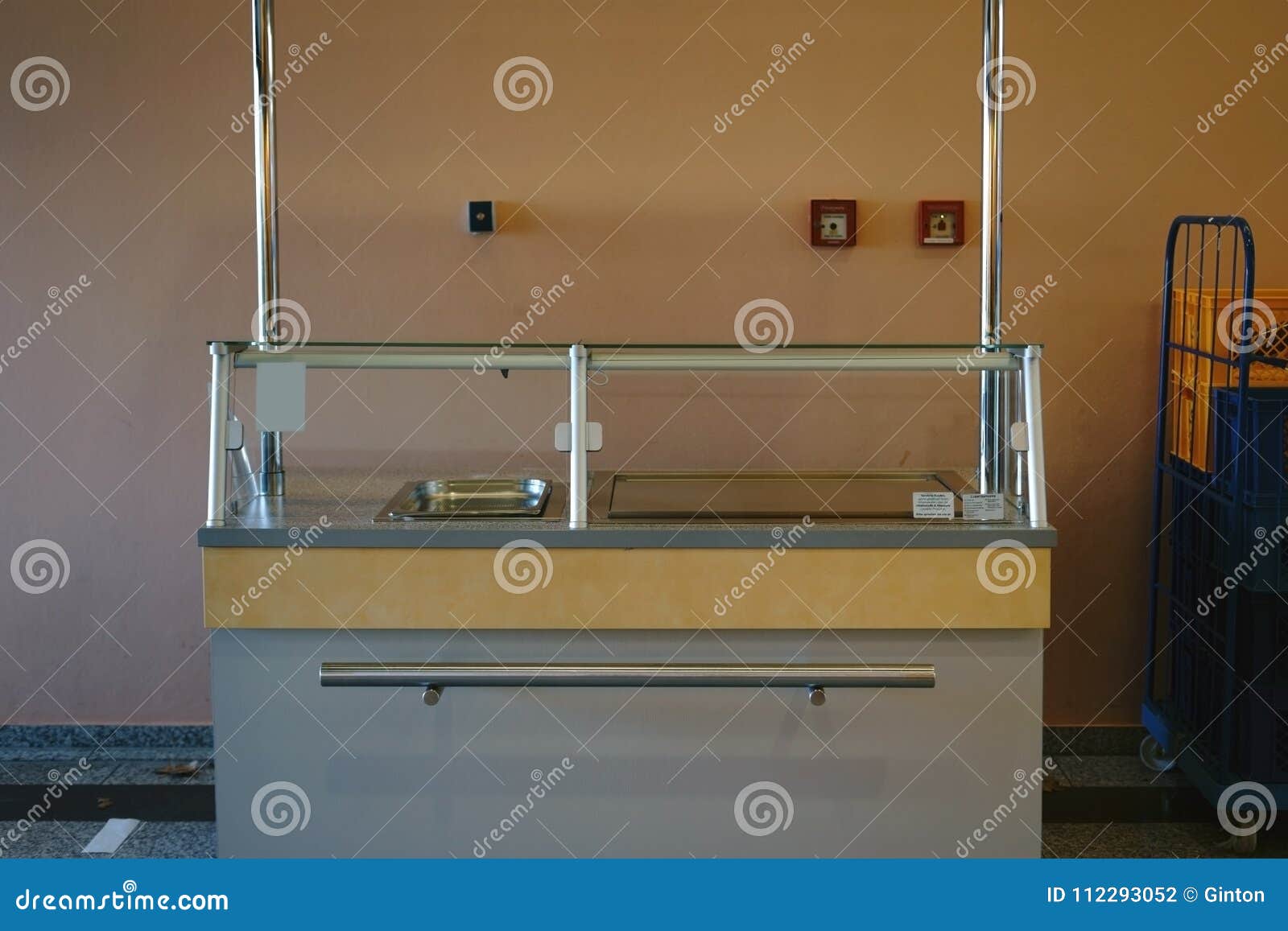 Food counter stock photo. Image of steel, boxes, menu - 112293052