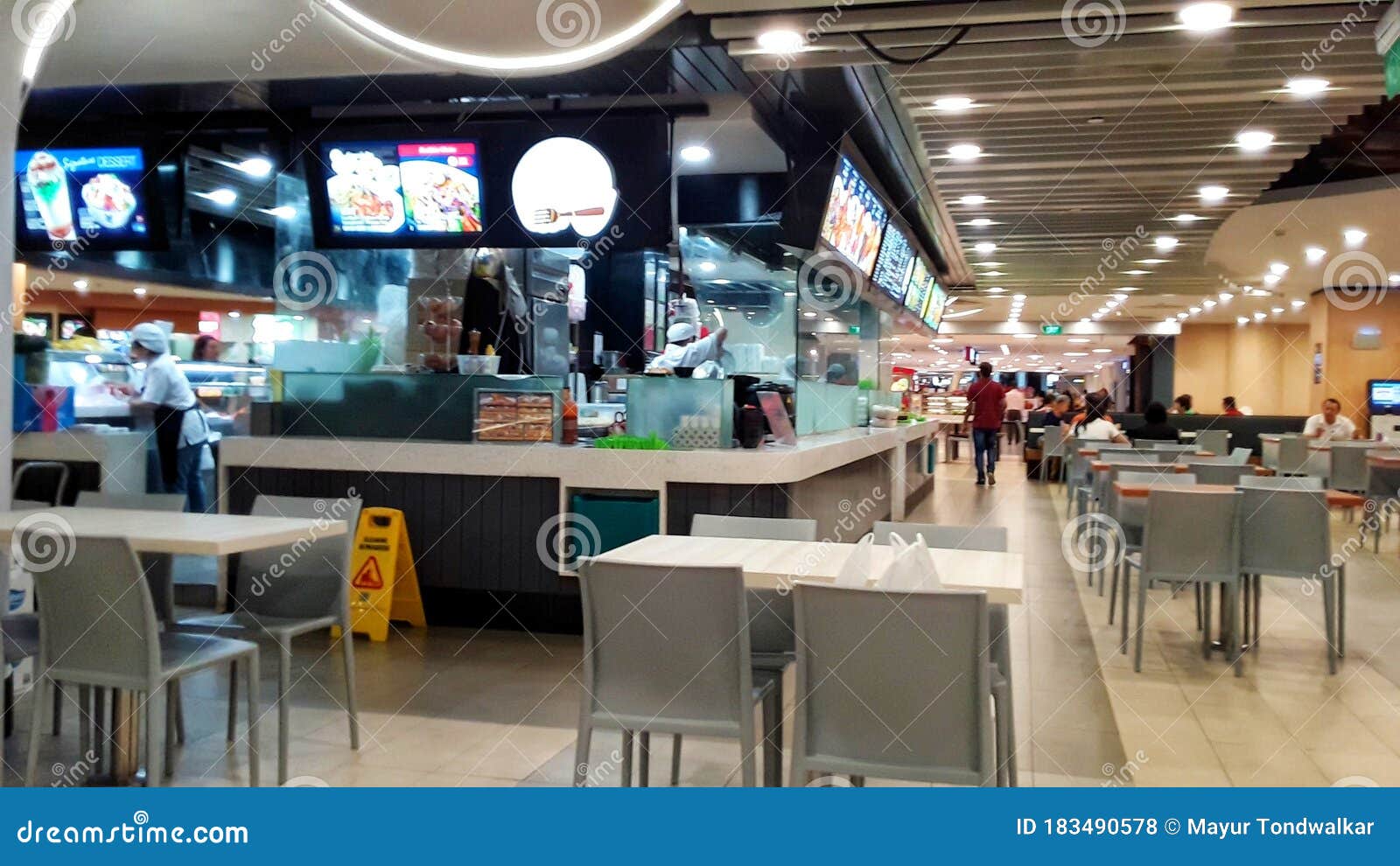 Food Court in the Mall editorial stock photo. Image of court - 183490578