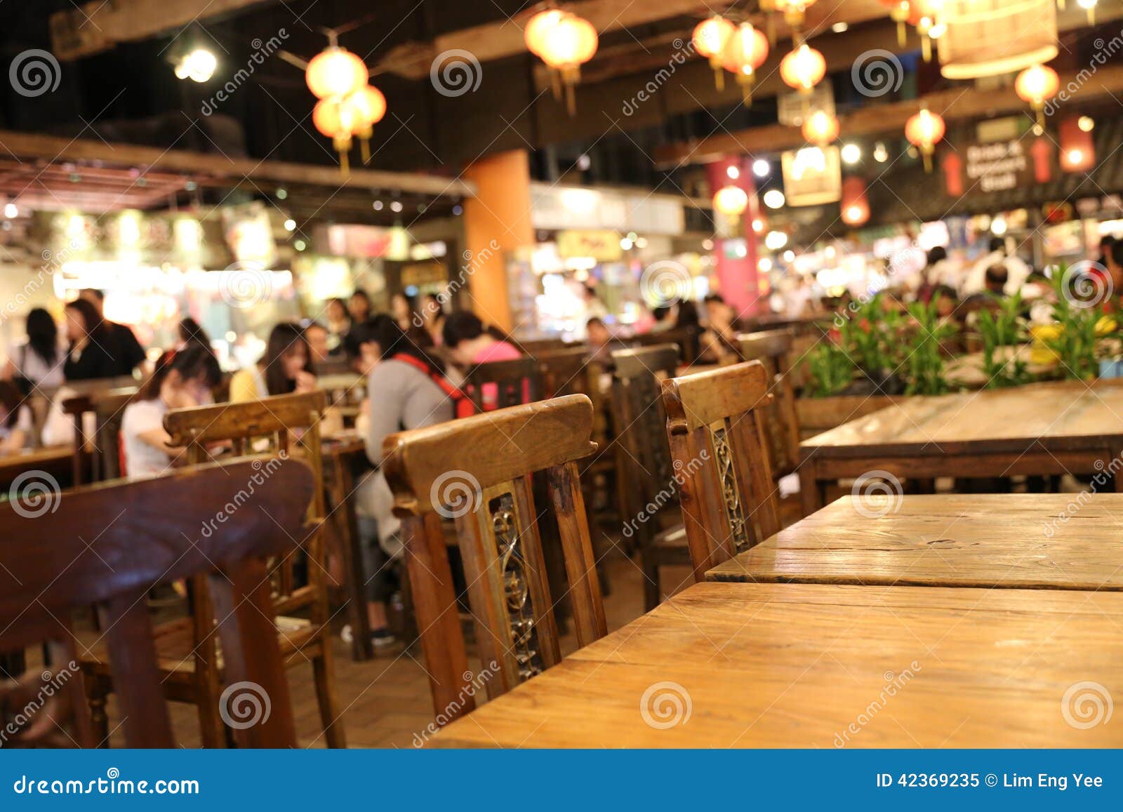 Food court in the mall stock image. Image of nice, wooden - 42369235