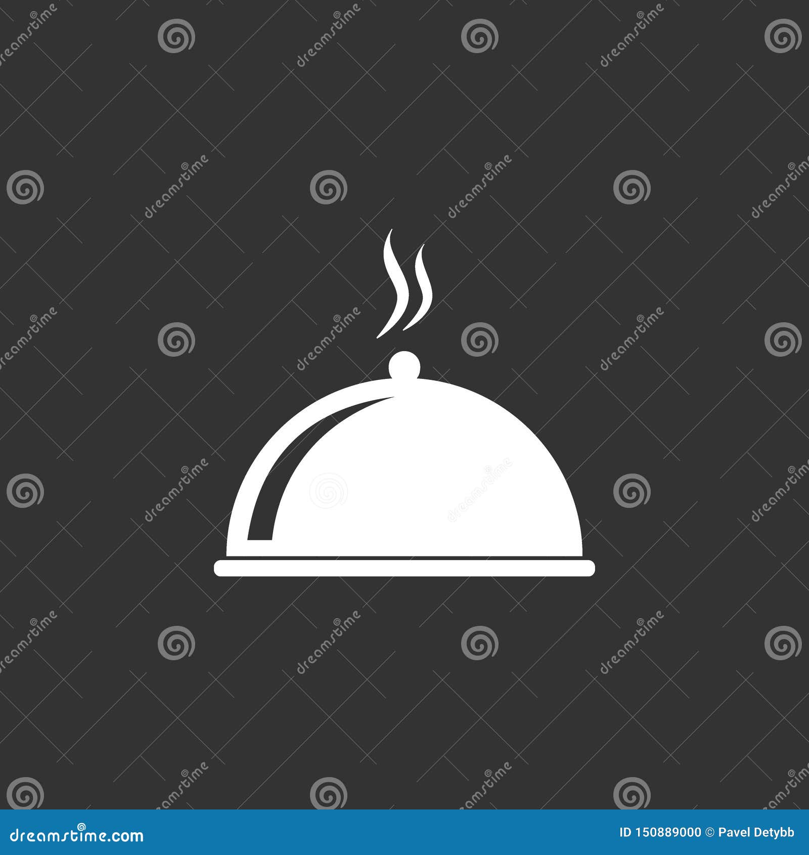 Food Cover Icon. Vector Illustration, Flat Design Stock Illustration ...