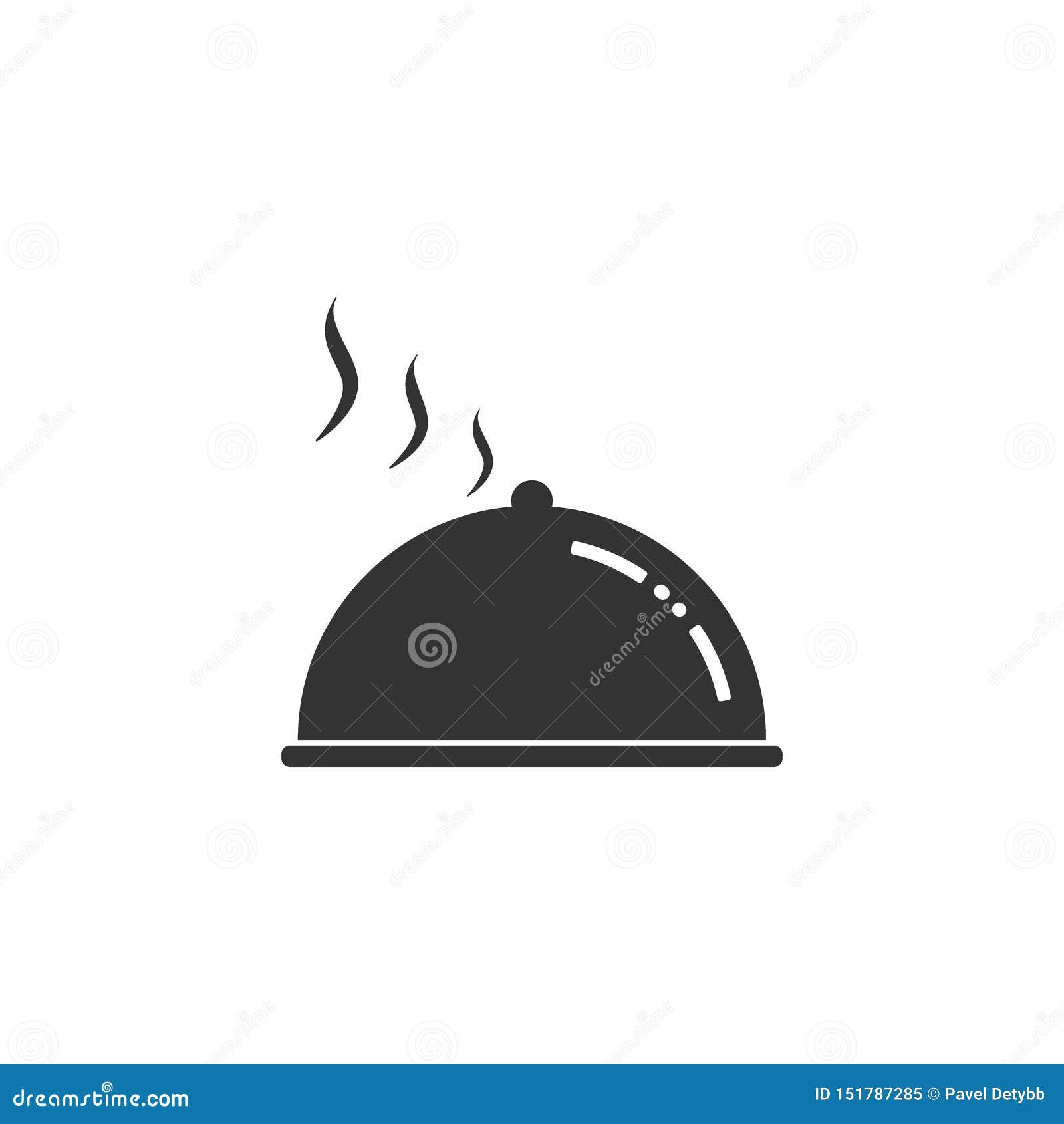 Food Cover Icon. Vector Illustration, Flat Design. Stock Vector ...