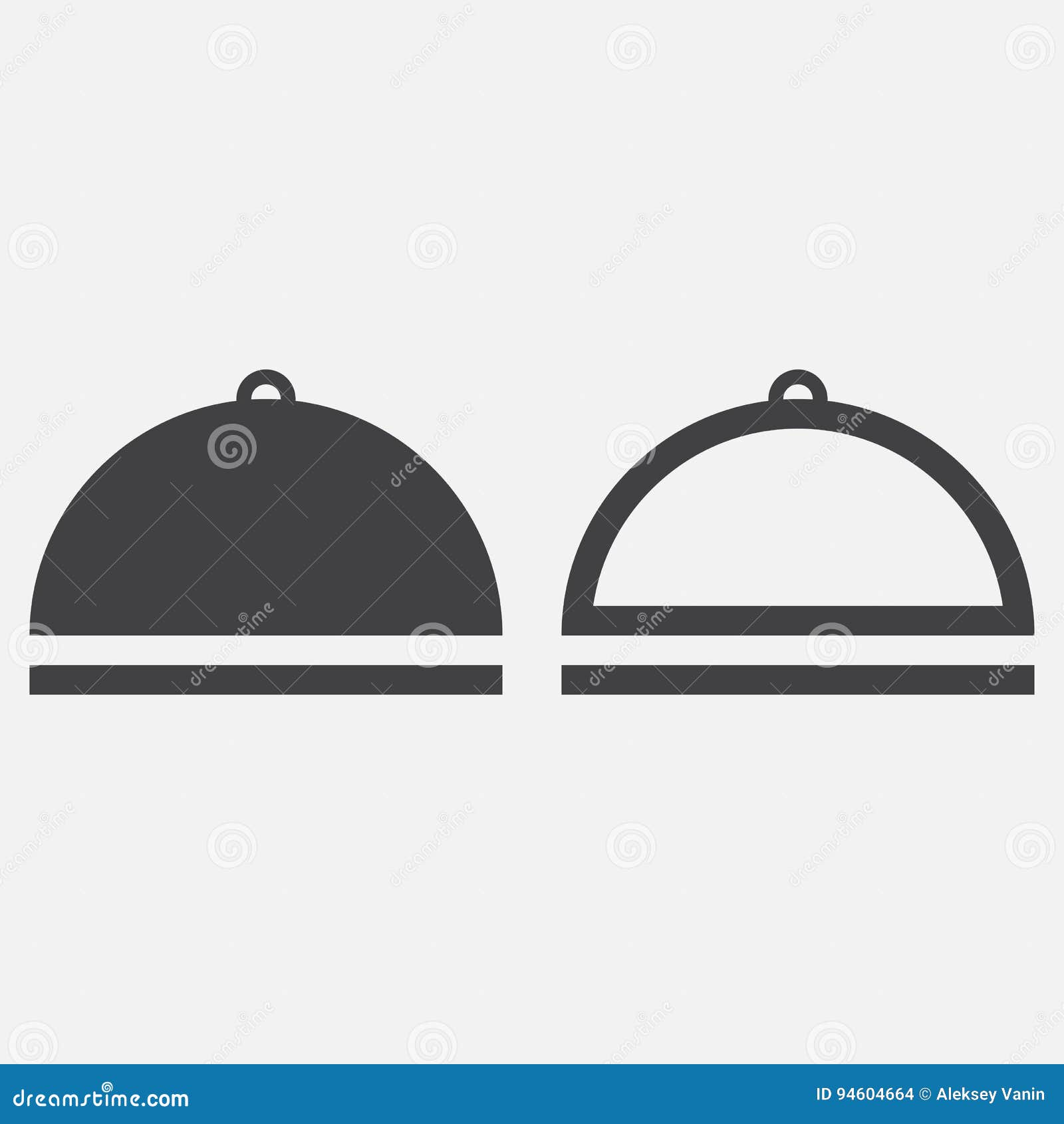 Food Cover Icon Vector Isolated on White. Stock Vector - Illustration ...
