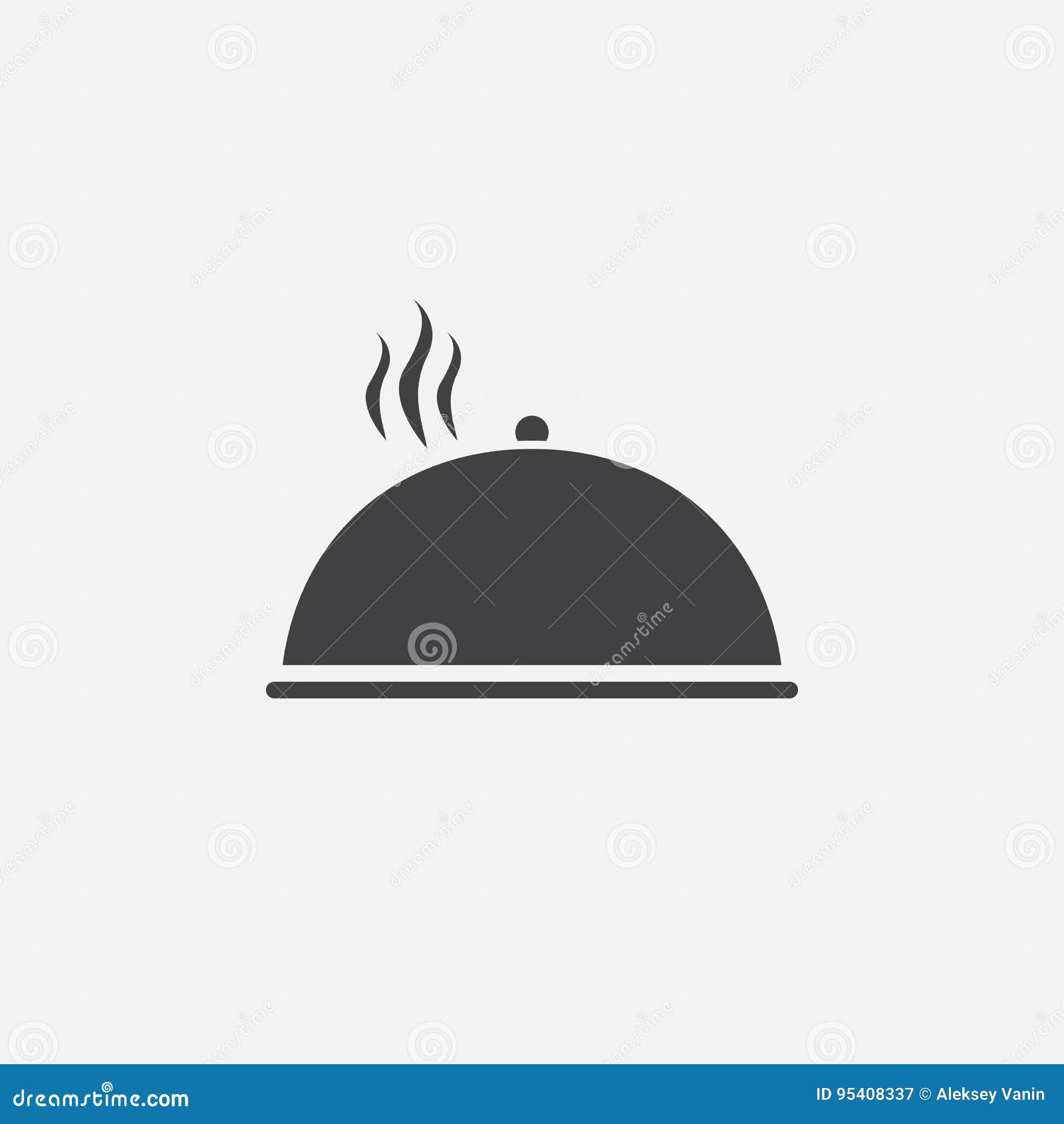 Food Cover Icon Vector Isolated on White Stock Vector - Illustration of ...