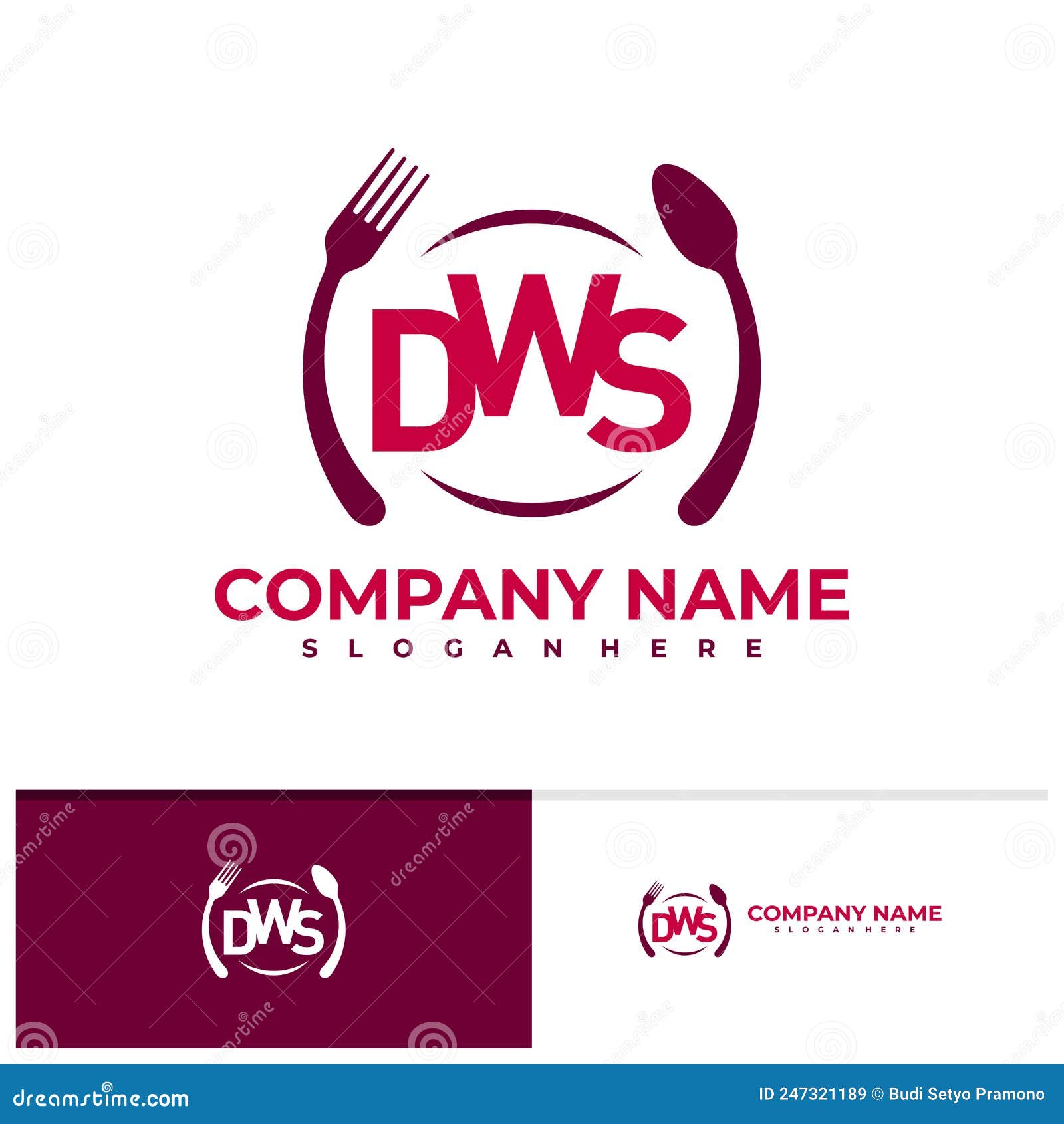 Food D W S Logo Vector Template, Initial D W S Logo Design Concepts ...