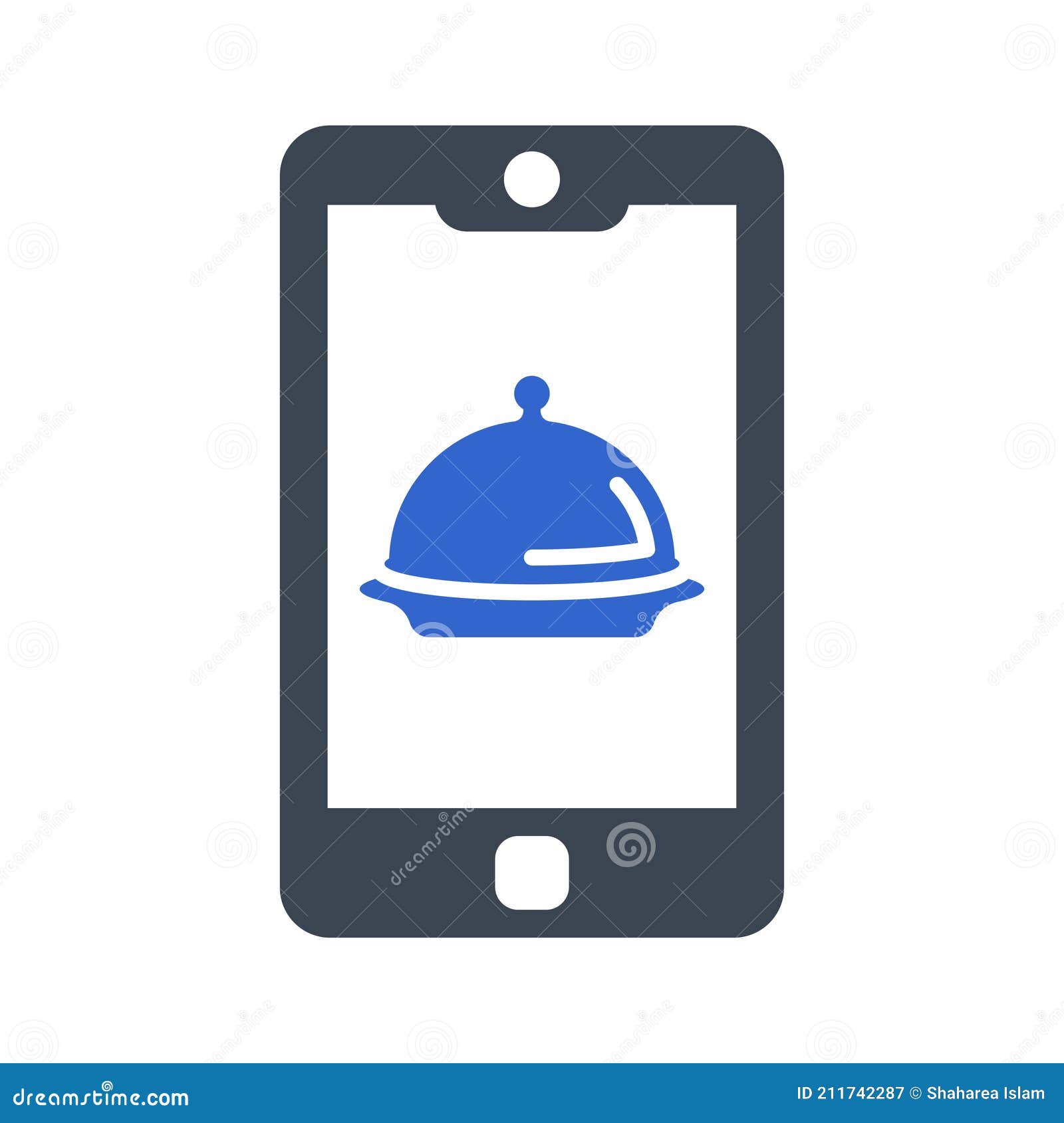 Food delivery app icon stock vector. Illustration of delivery - 211742287
