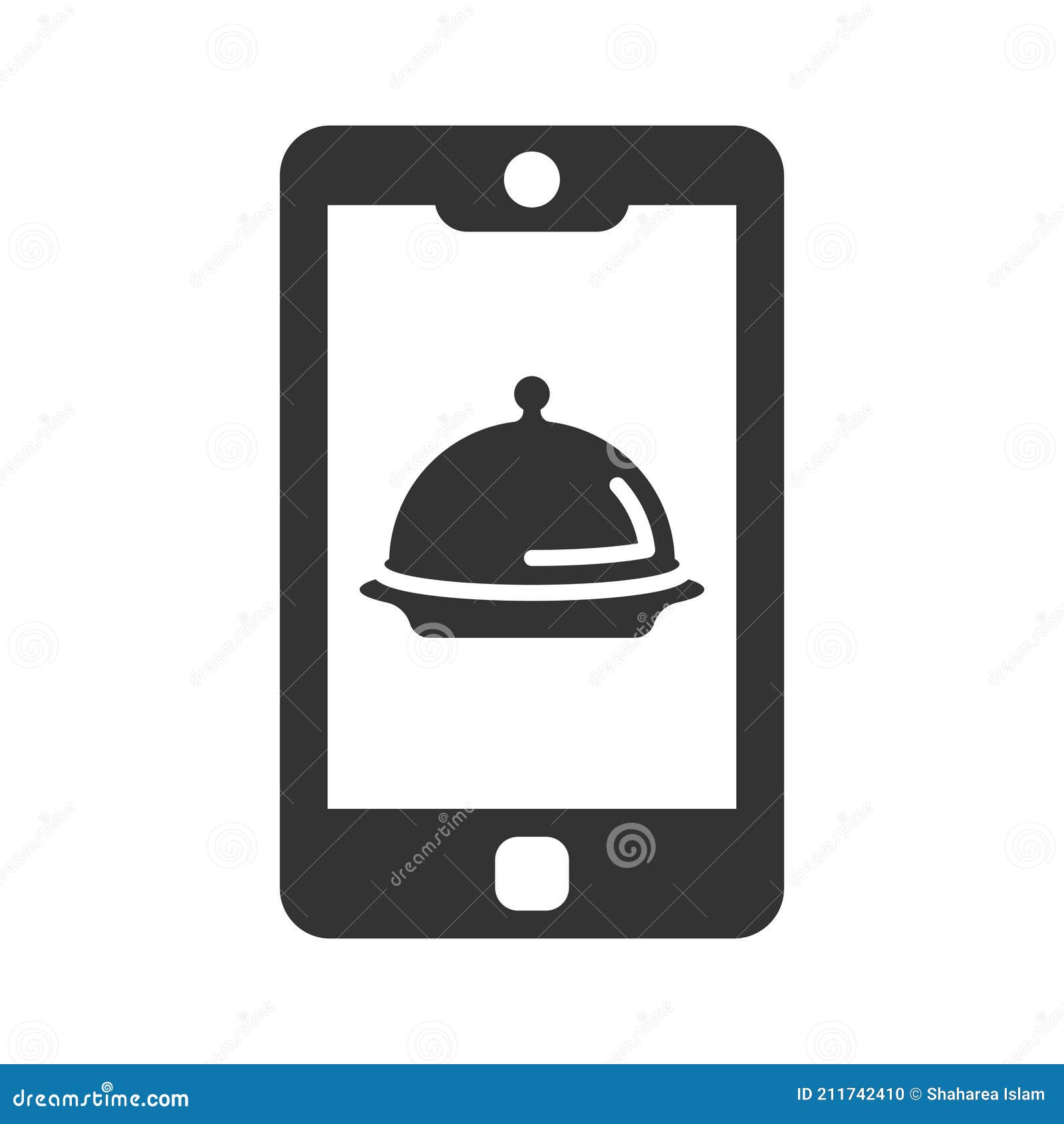 Food delivery app icon stock vector. Illustration of online - 211742410