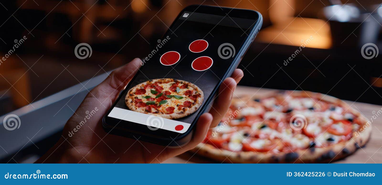 Food Delivery App Interface Displaying Pizza Order with Tracking ...
