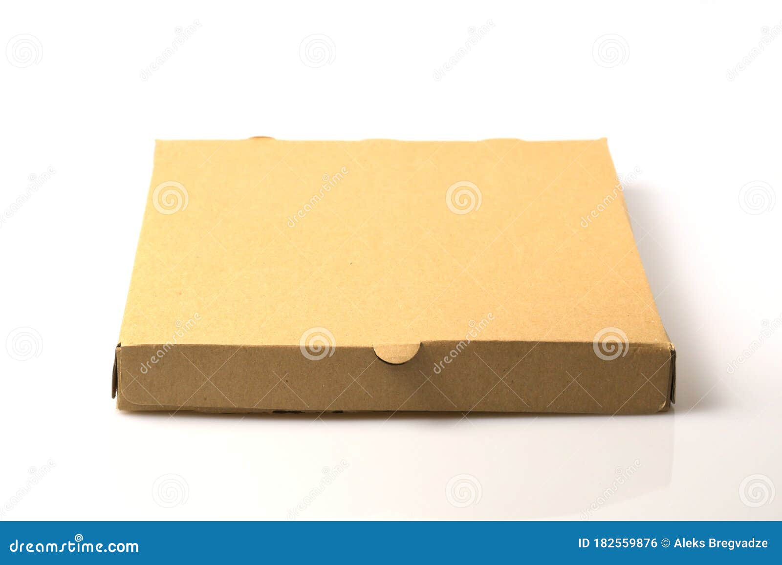 Food Delivery Brown Slim Paper Box Stock Photo - Image of carry, copy ...