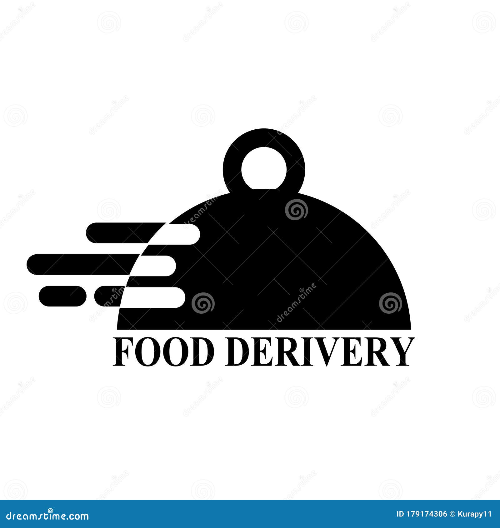 Food Delivery Express Fast Food Logo. Stock Illustration - Illustration ...