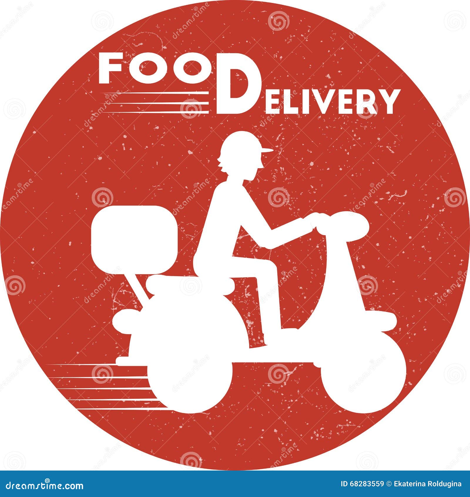 Food Delivery Icon. Flat Minimal Vector Illustration for Web or Print ...
