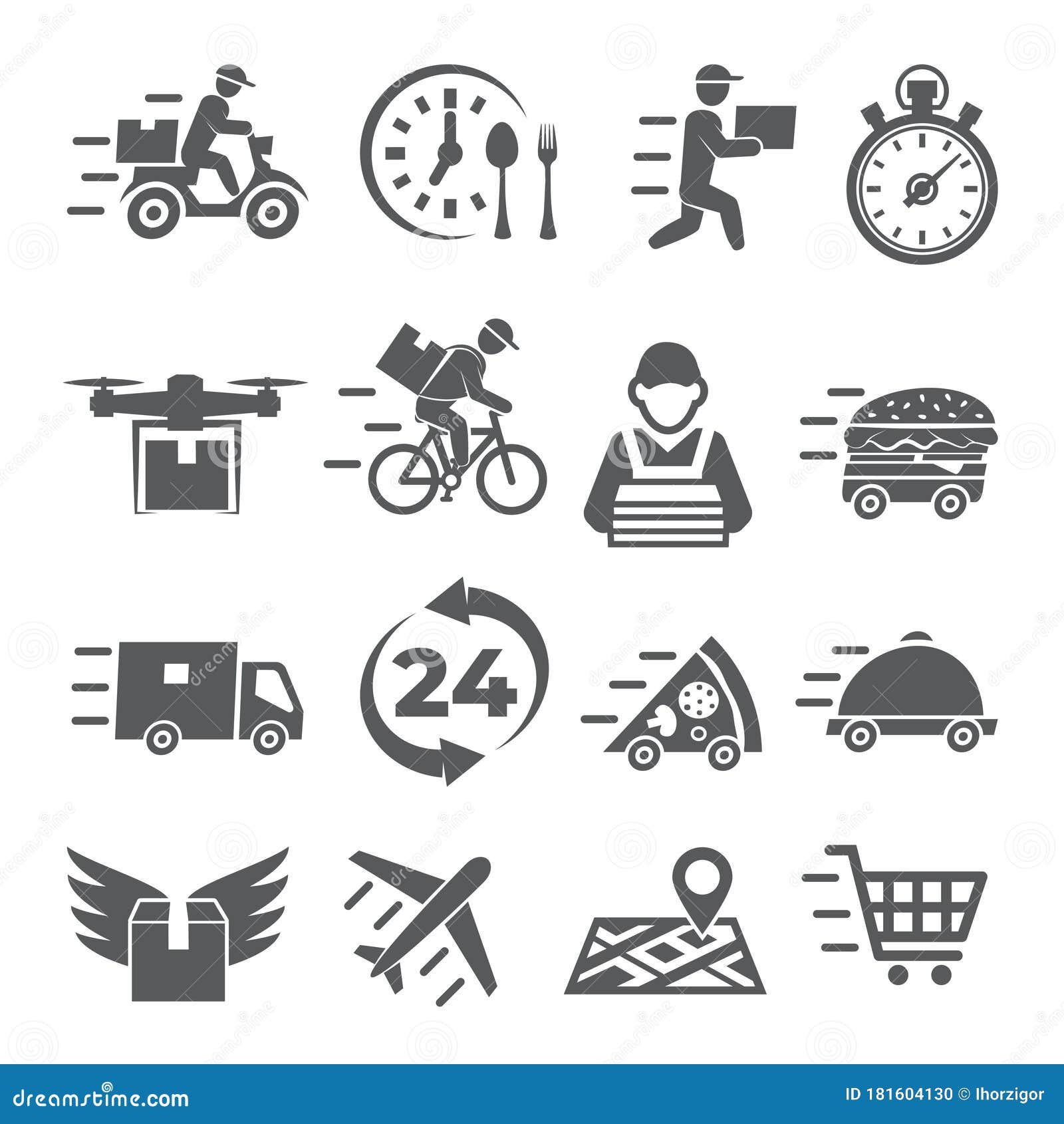 Delivery Icons Cartoon Vector | CartoonDealer.com #79808185