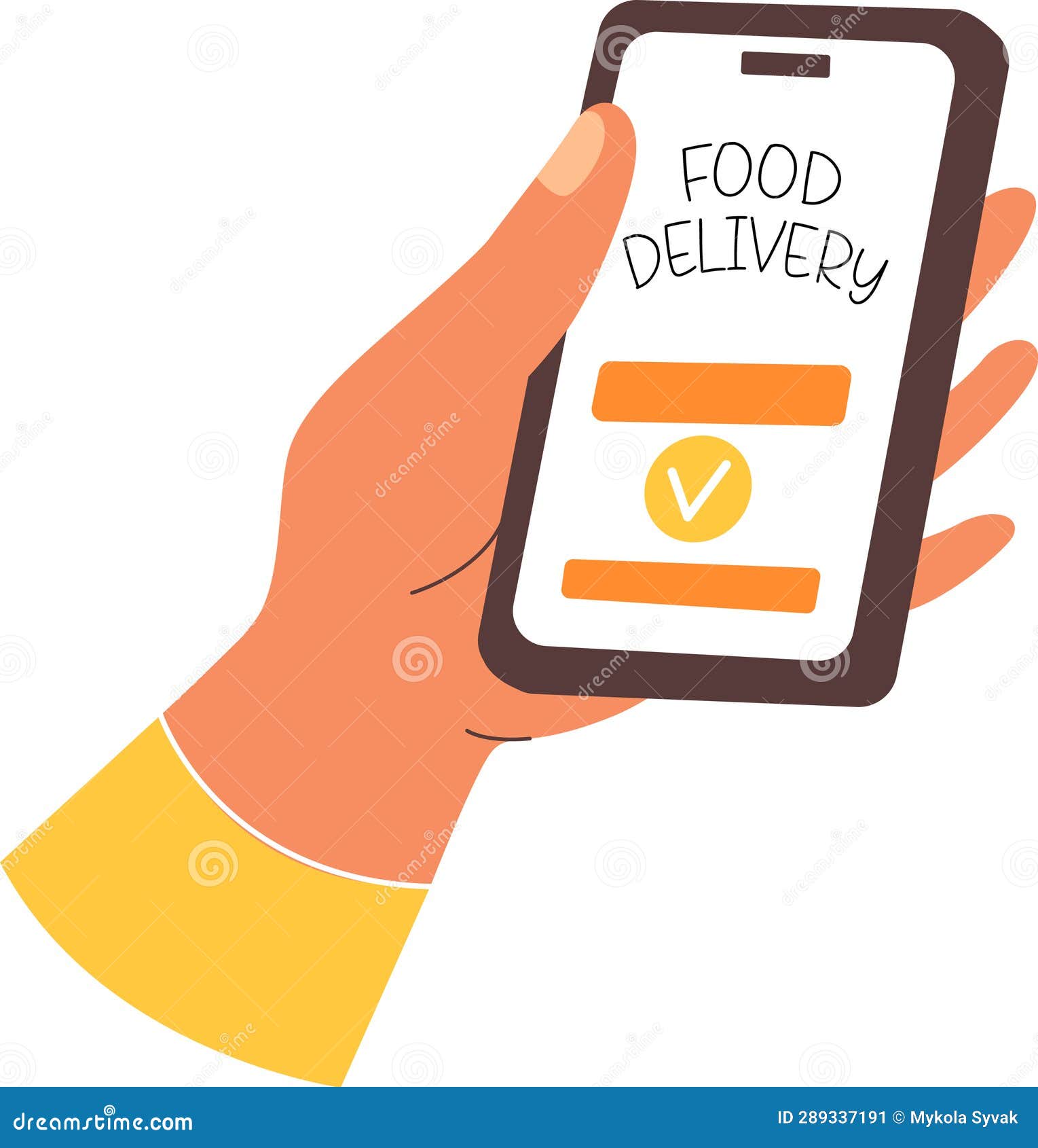 Food Delivery Order Process Stock Vector - Illustration of icon, order ...