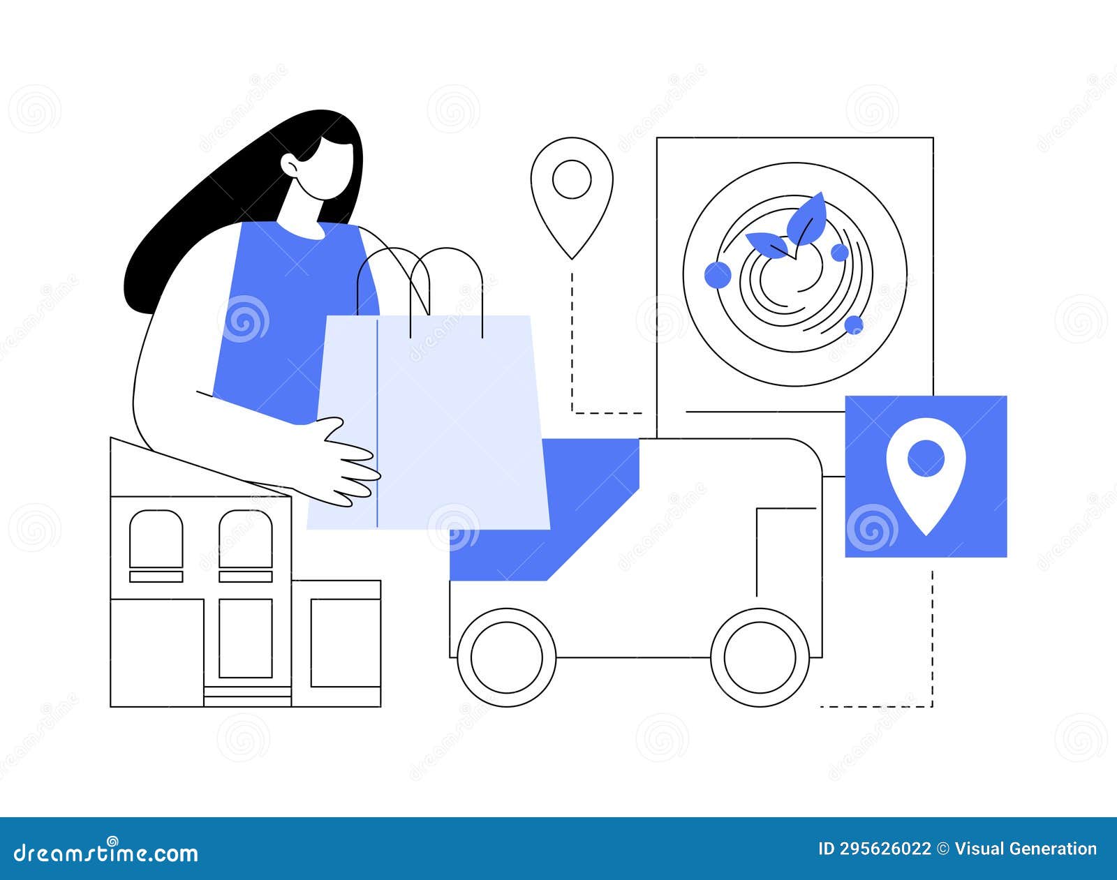 Food Delivery Robot Isolated Cartoon Vector Illustrations. Stock Vector ...