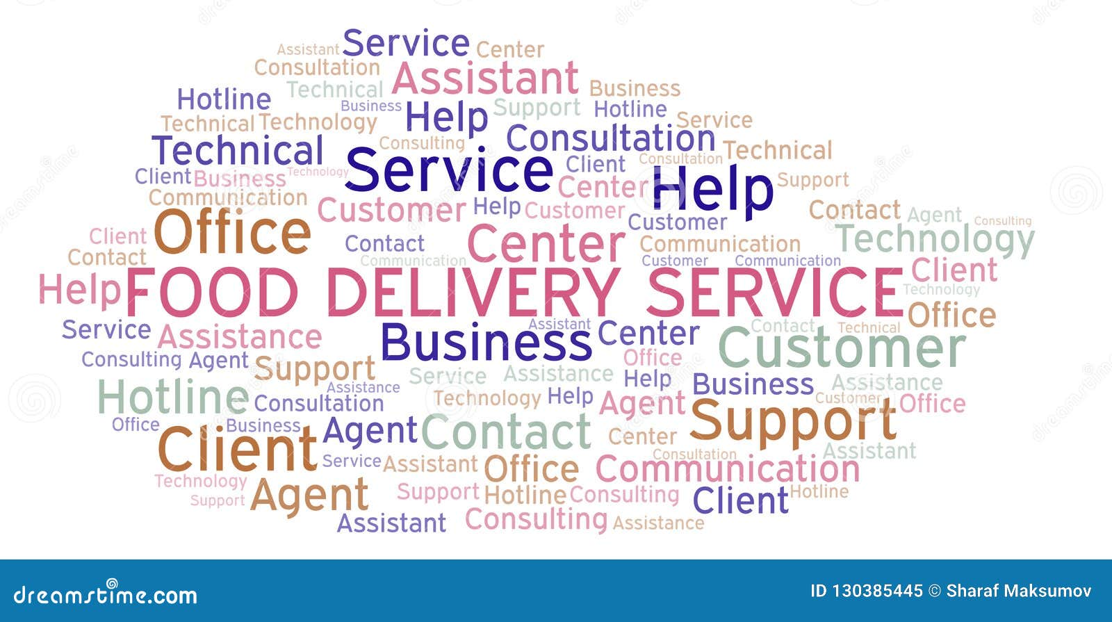 Food Delivery Service Word Cloud. Stock Illustration - Illustration of ...