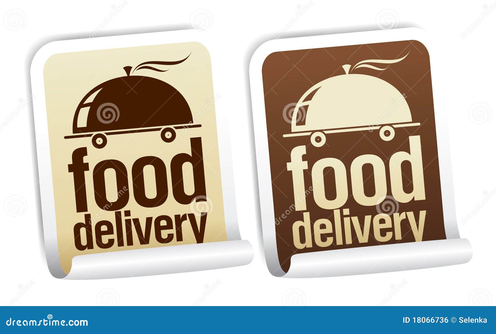 Food delivery stickers. stock vector. Illustration of economy - 18066736