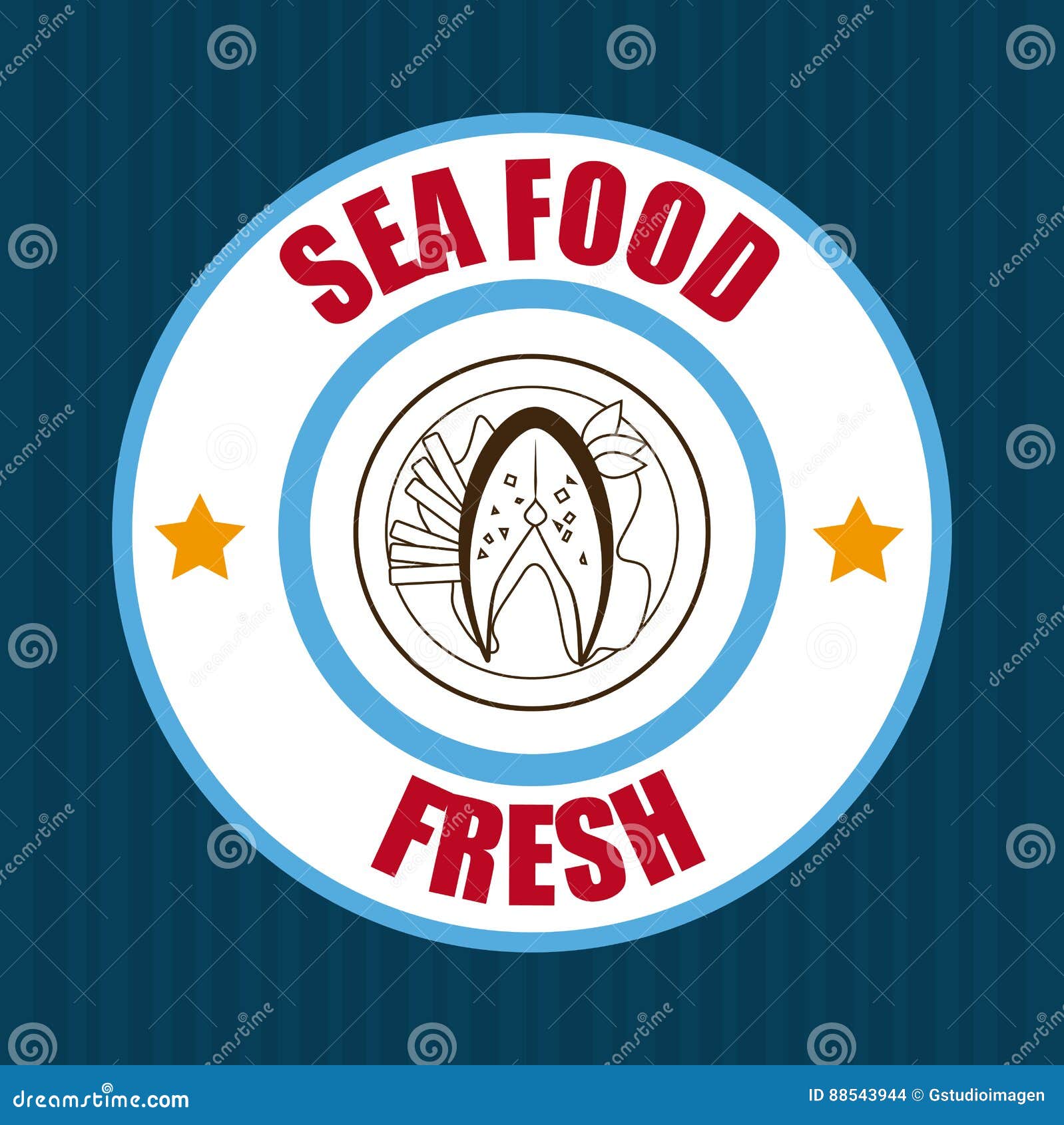 Food Design Over Blue Background Vector Illustration Stock Vector ...