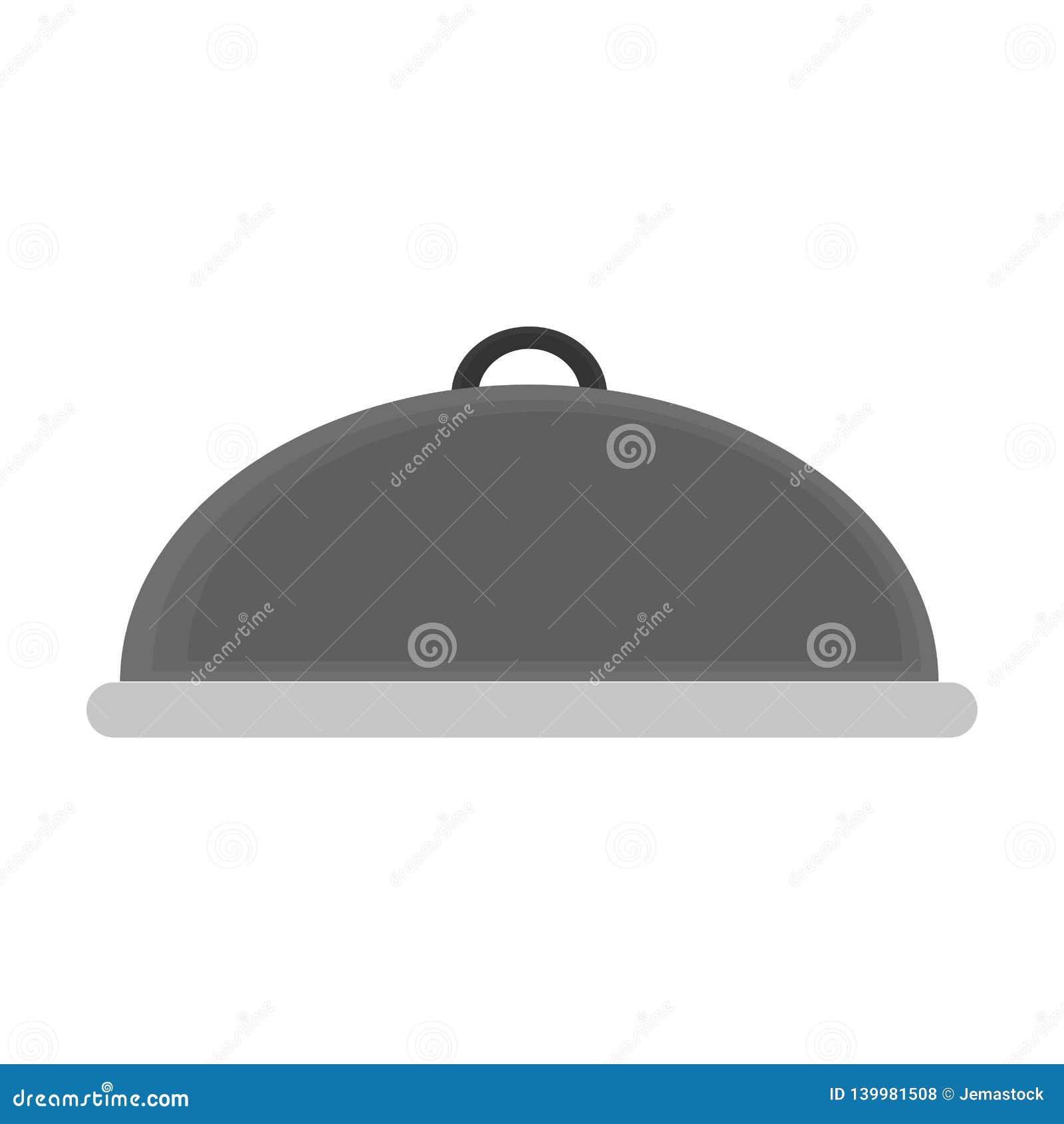 Food dish dome symbol stock vector. Illustration of foodstuff - 139981508