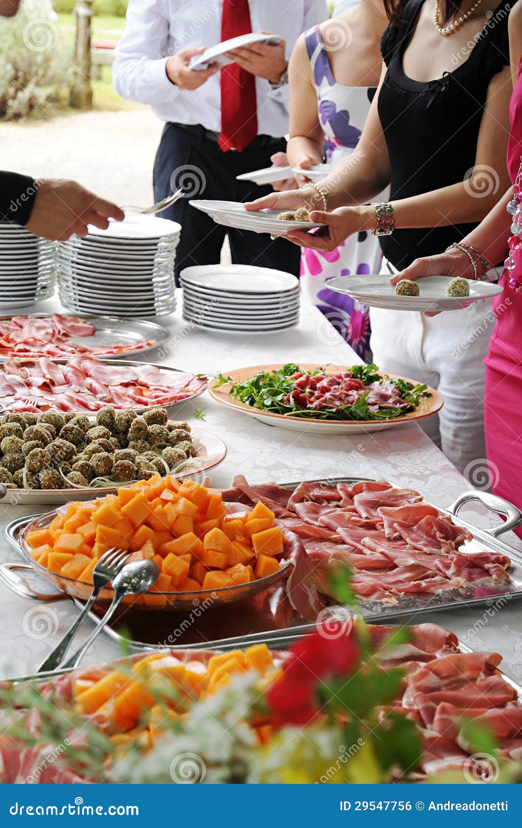 Food Display at a Banquet or Buffet Stock Photo - Image of array ...