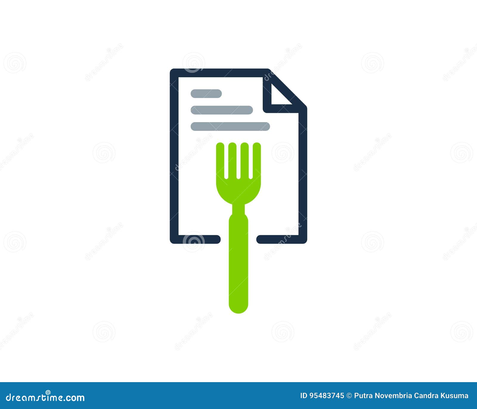 Food Document Icon Logo Design Element Stock Vector - Illustration of ...