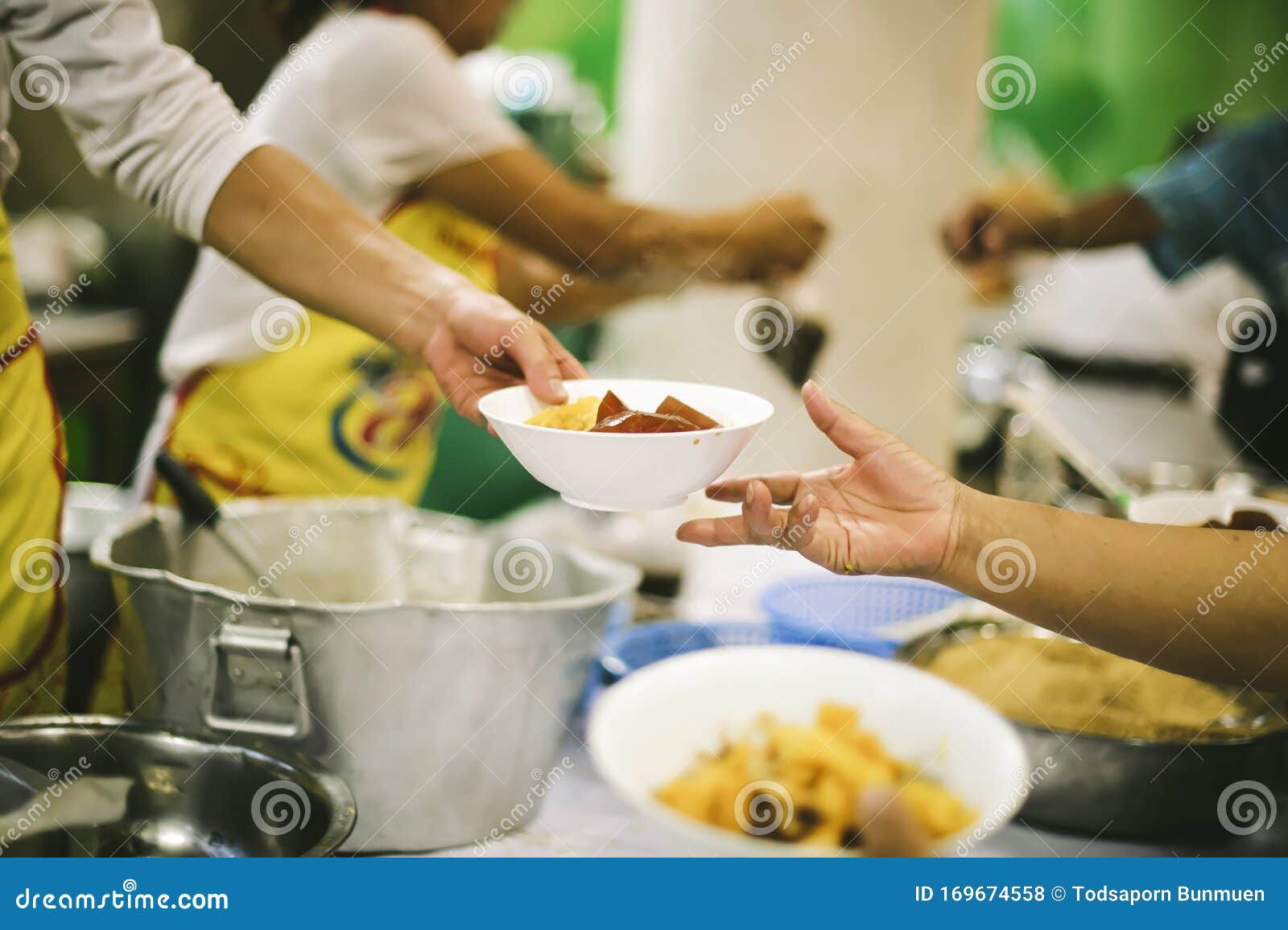 Food Donation To the Poor and Concept of Sharing Stock Photo - Image of ...